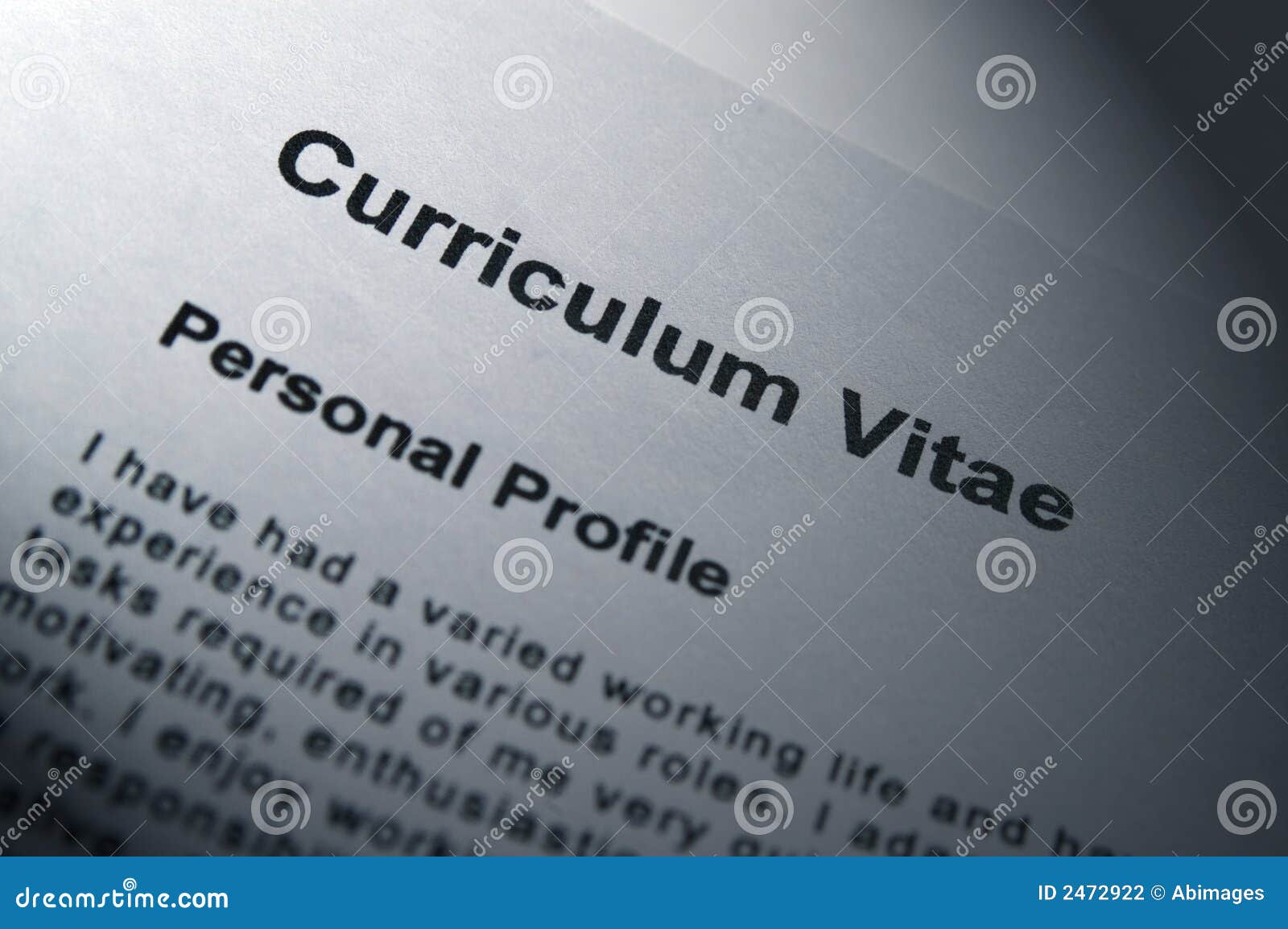 Curriculum Vitae stock photo. Image of work, interview - 2472922
