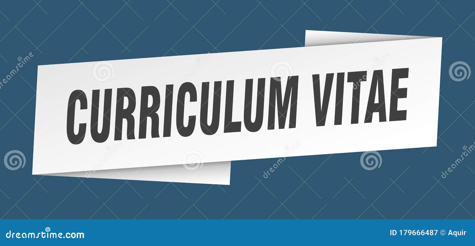 Curriculum Vitae Banner Template. Curriculum Vitae Ribbon Label Stock ...