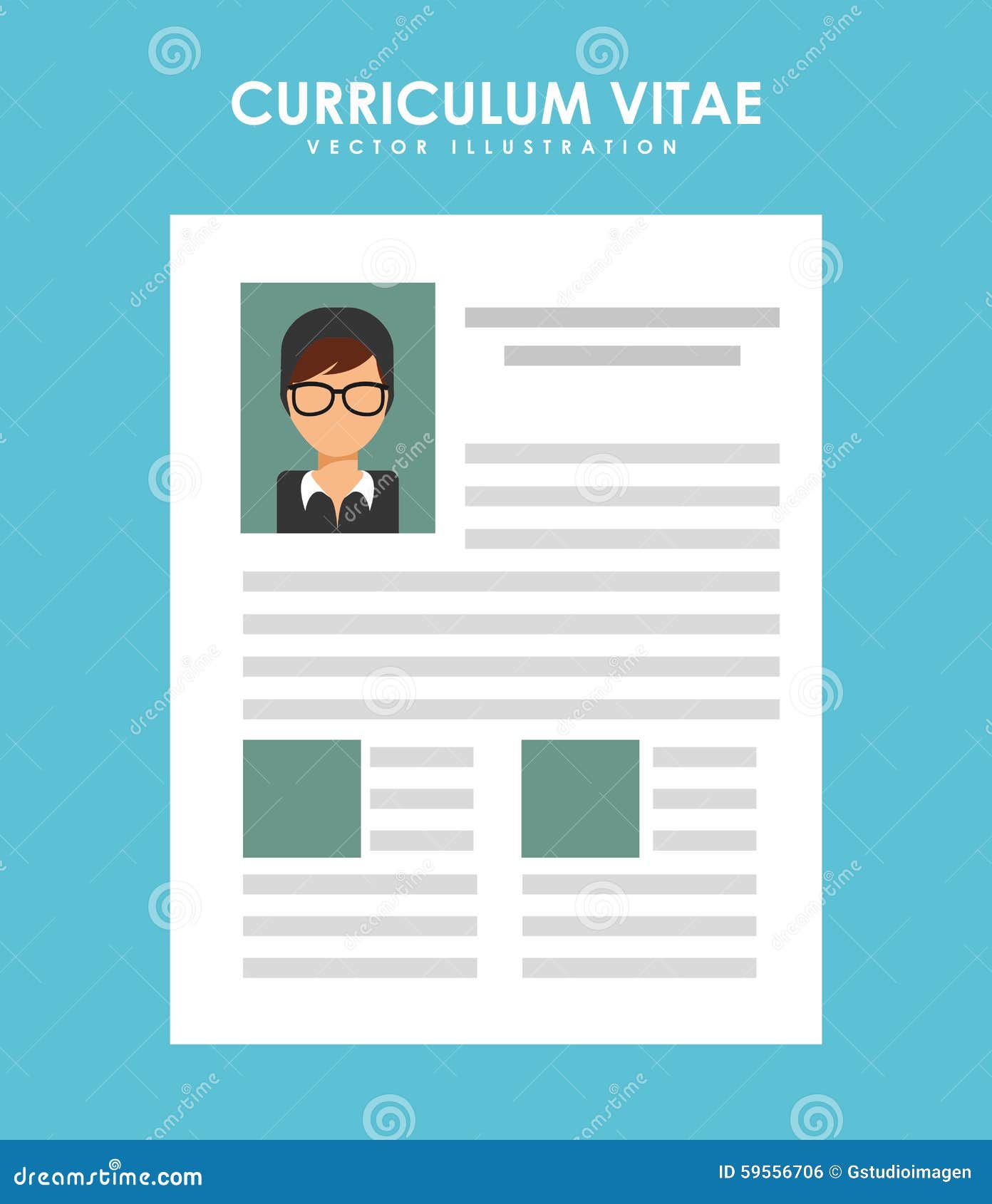 Curriculum vitae stock vector. Illustration of recruitment - 59556706