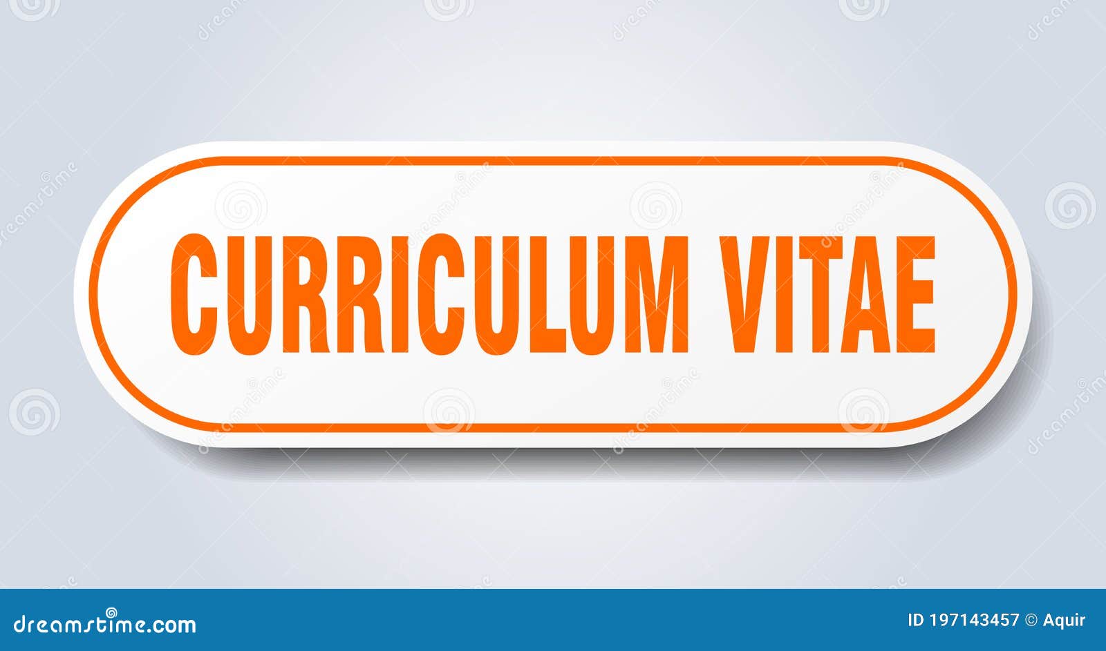 Curriculum vitae sticker. stock vector. Illustration of paper - 197143457
