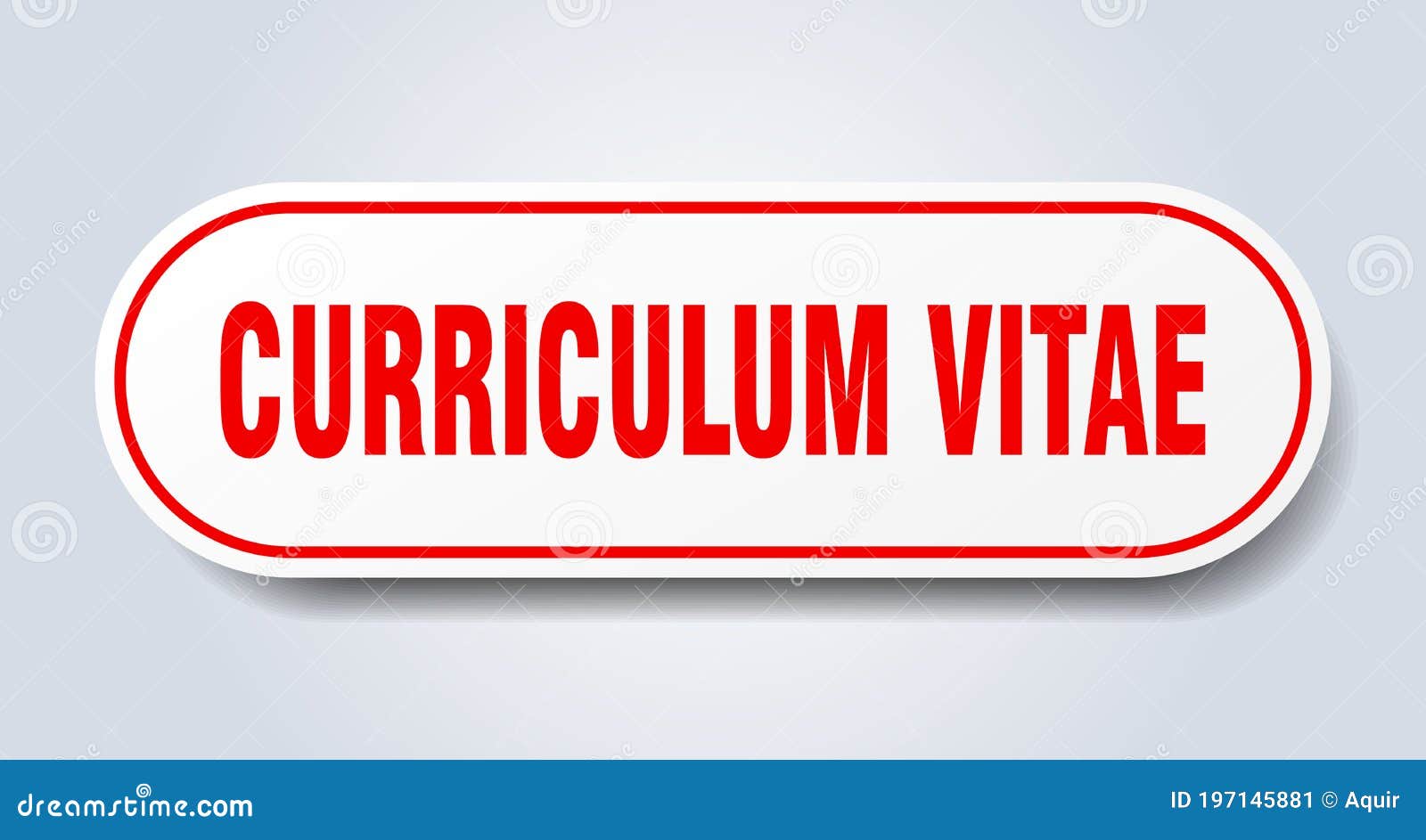 Curriculum vitae sticker. stock vector. Illustration of rounded - 197145881