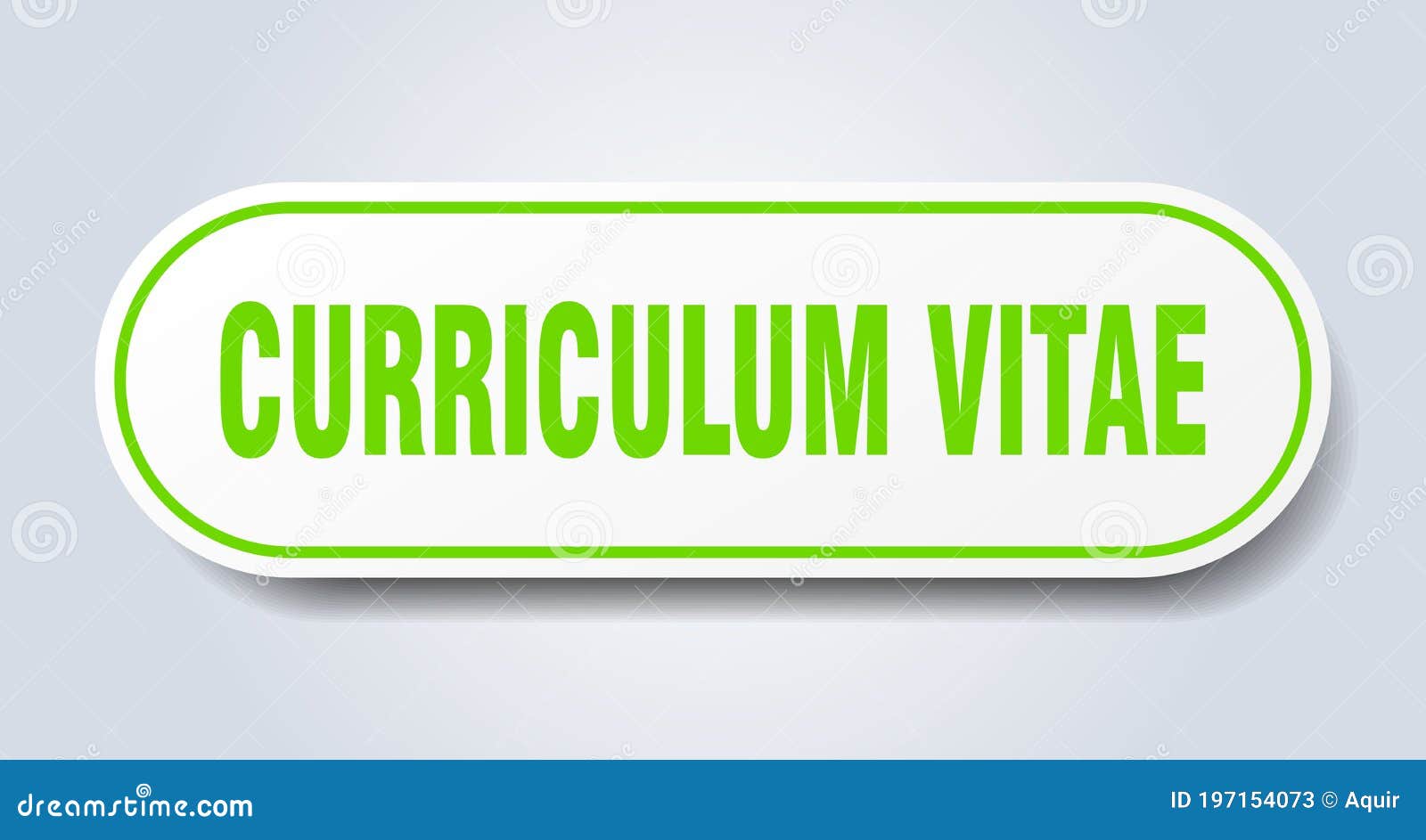 Curriculum vitae sticker. stock vector. Illustration of sign - 197154073