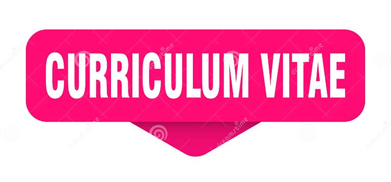 Curriculum Vitae Sticker. Curriculum Vitae Sign on Transparent ...