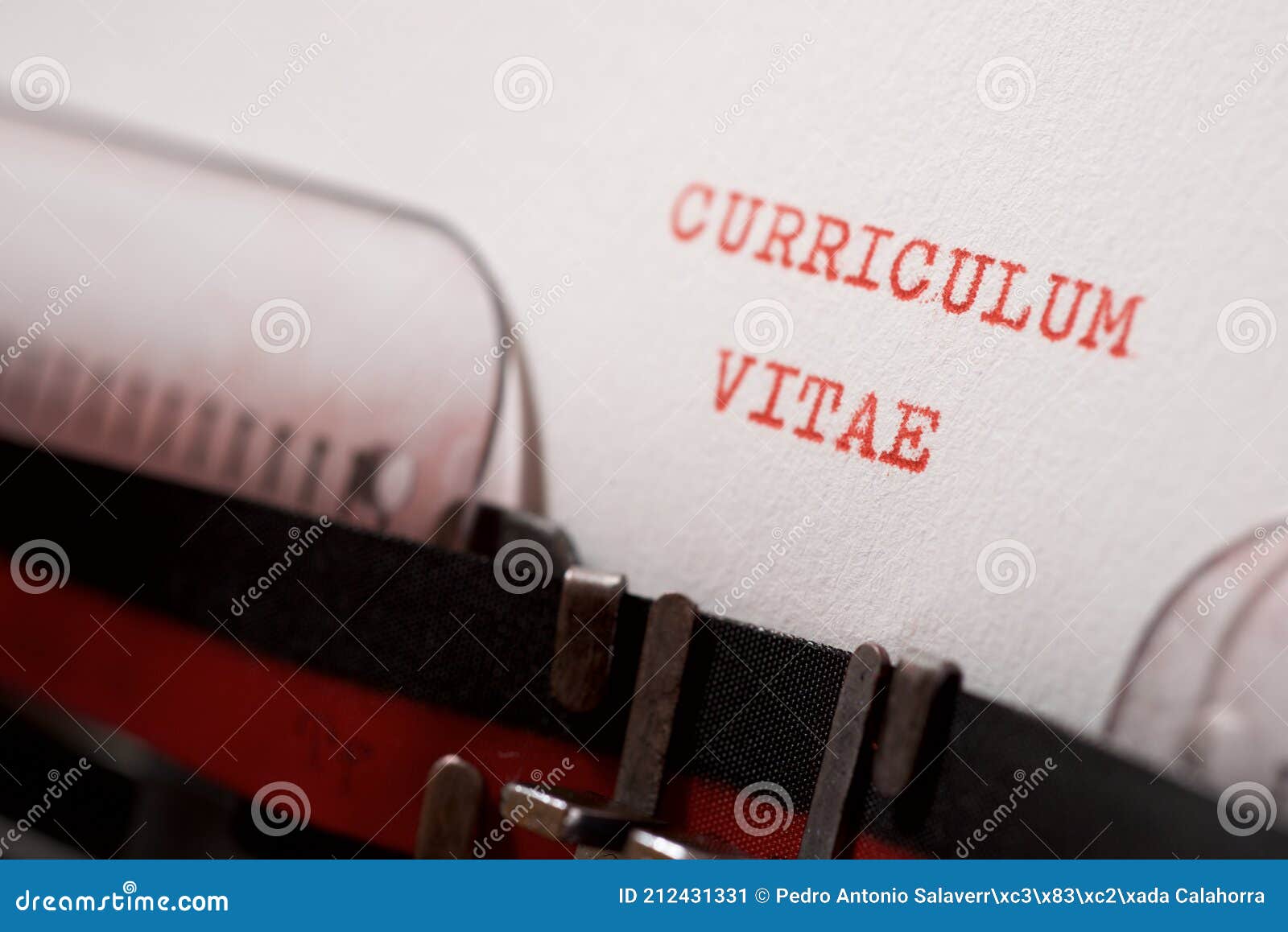 Curriculum vitae text stock image. Image of employee - 212431331