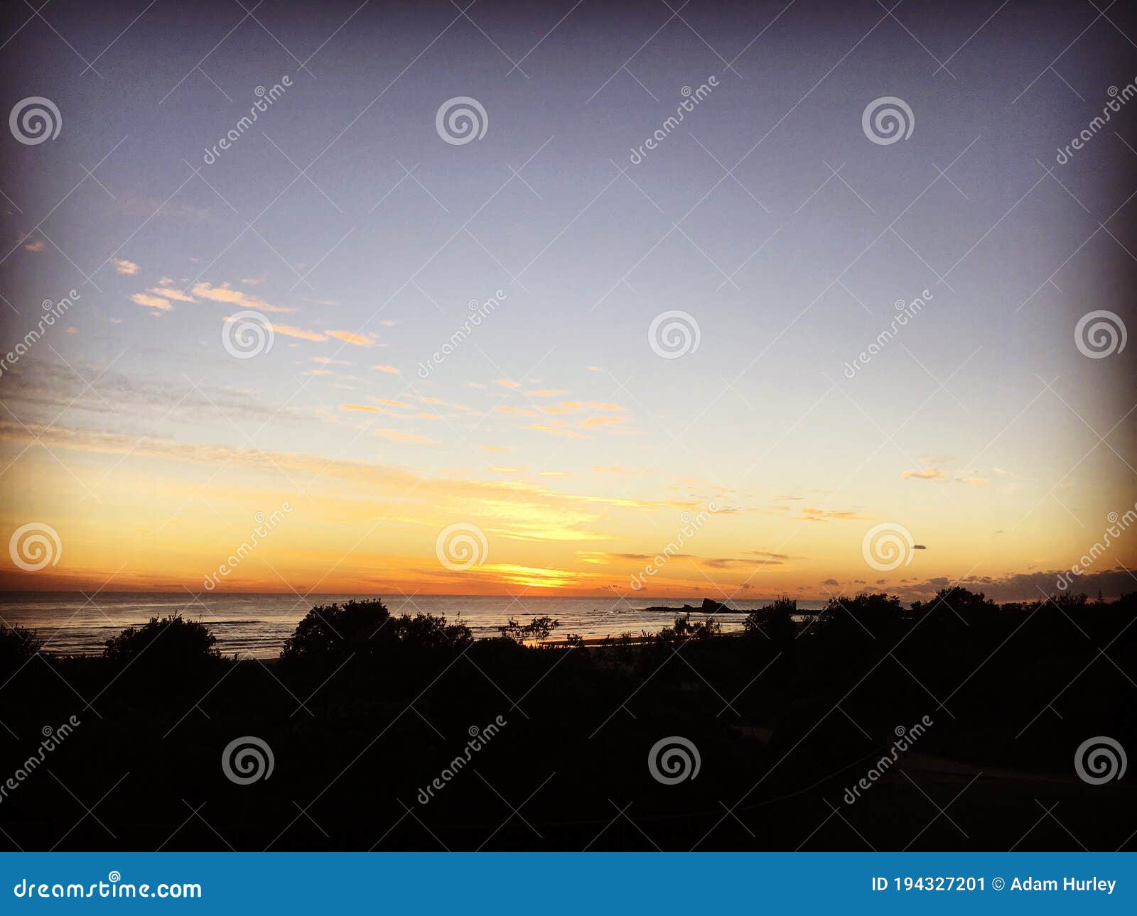 Currumbin Beach Sunrise in Queensland Stock Image - Image of morning ...
