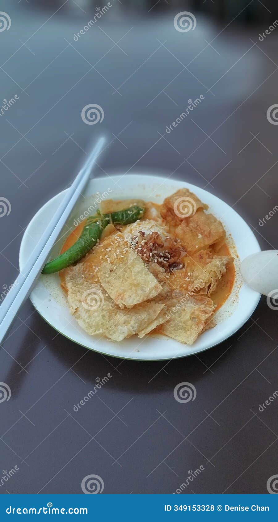 Curry chee cheong fun stock photo. Image of malaysian - 349153328