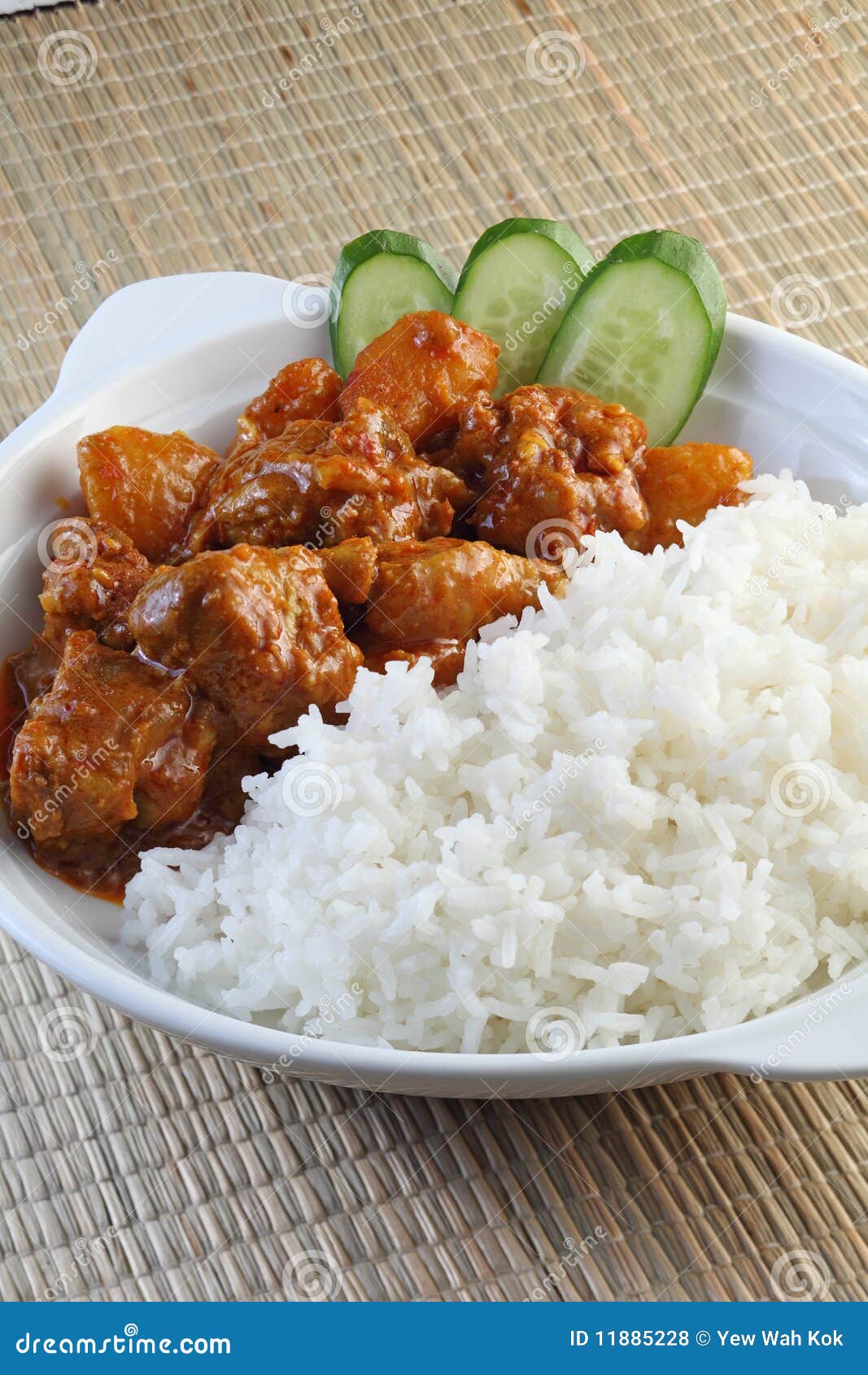 Curry chicken rice stock photo. Image of tasty, meat - 11885228