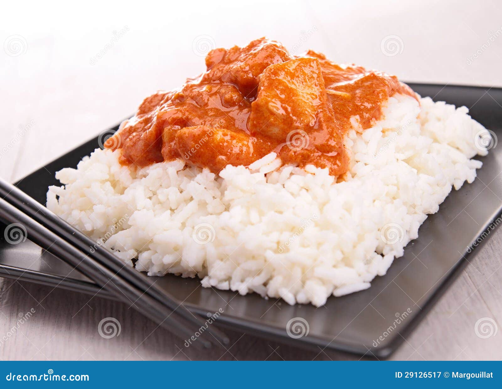 Curry chicken and rice stock image. Image of gastronomy - 29126517