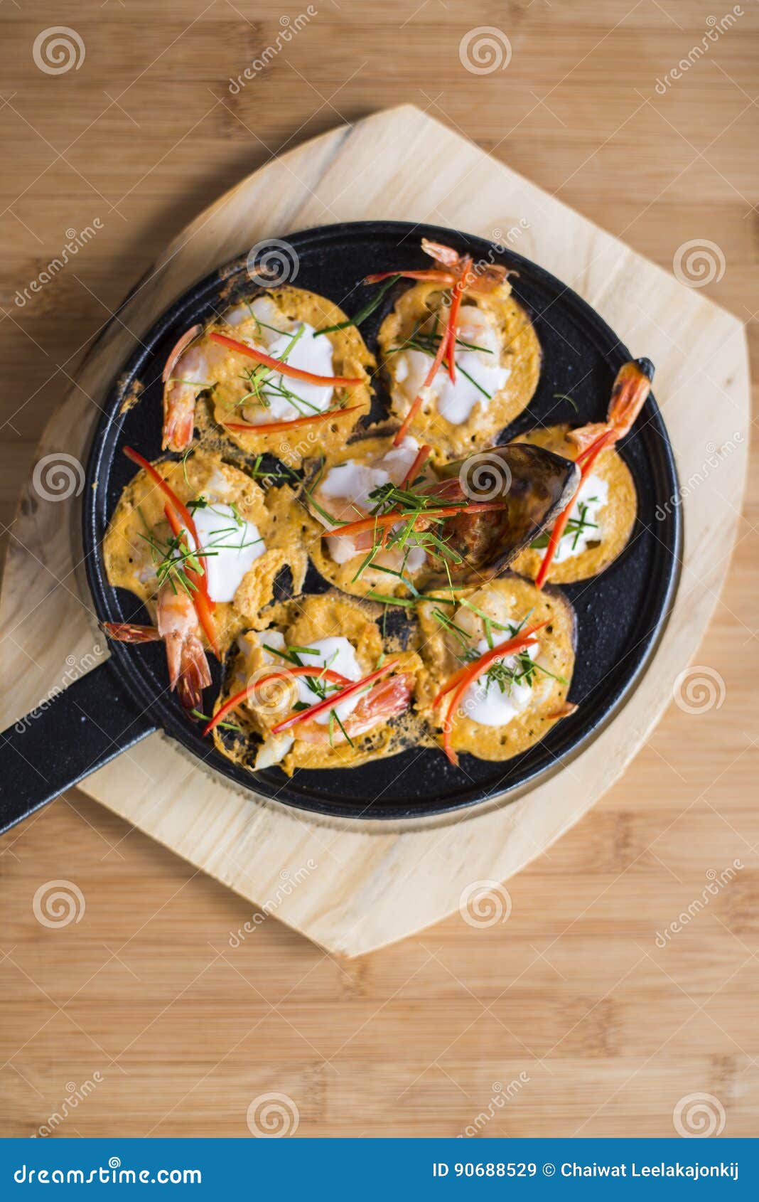 Curry Fish Mixed Spicy and Herb Ho Mok Stock Image - Image of nutriment ...