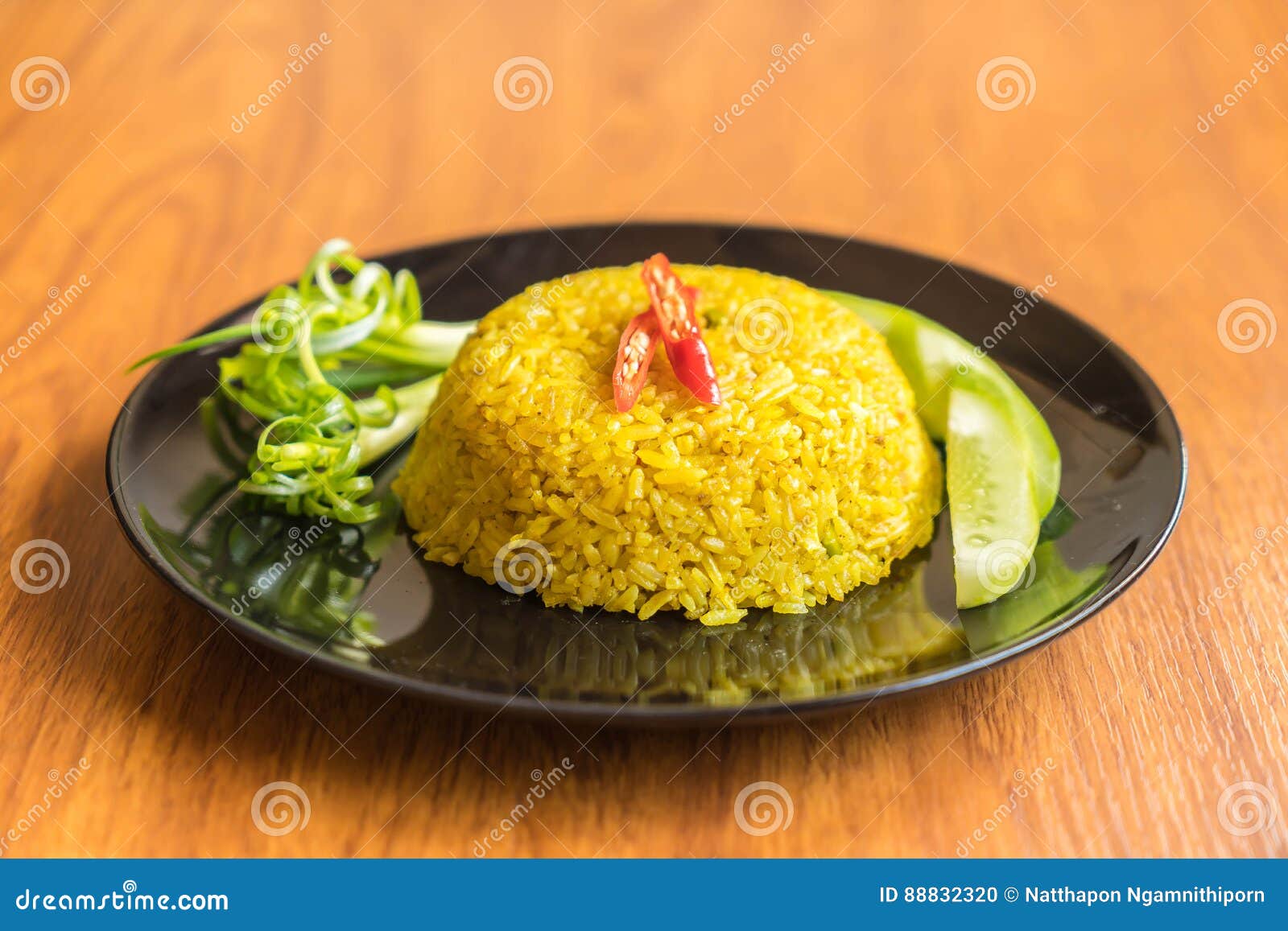 Curry fried rice stock photo. Image of dish, food, china - 88832320