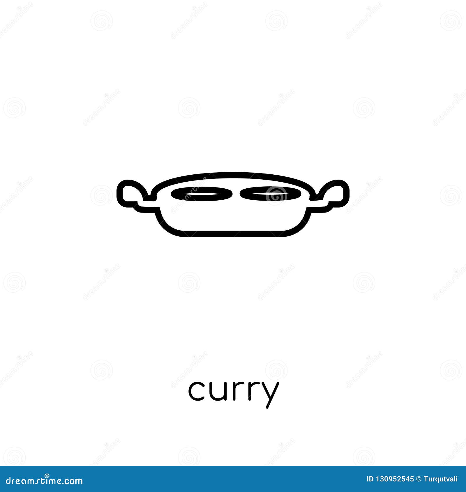 Curry Icon. Trendy Modern Flat Linear Vector Curry Icon on White Stock ...