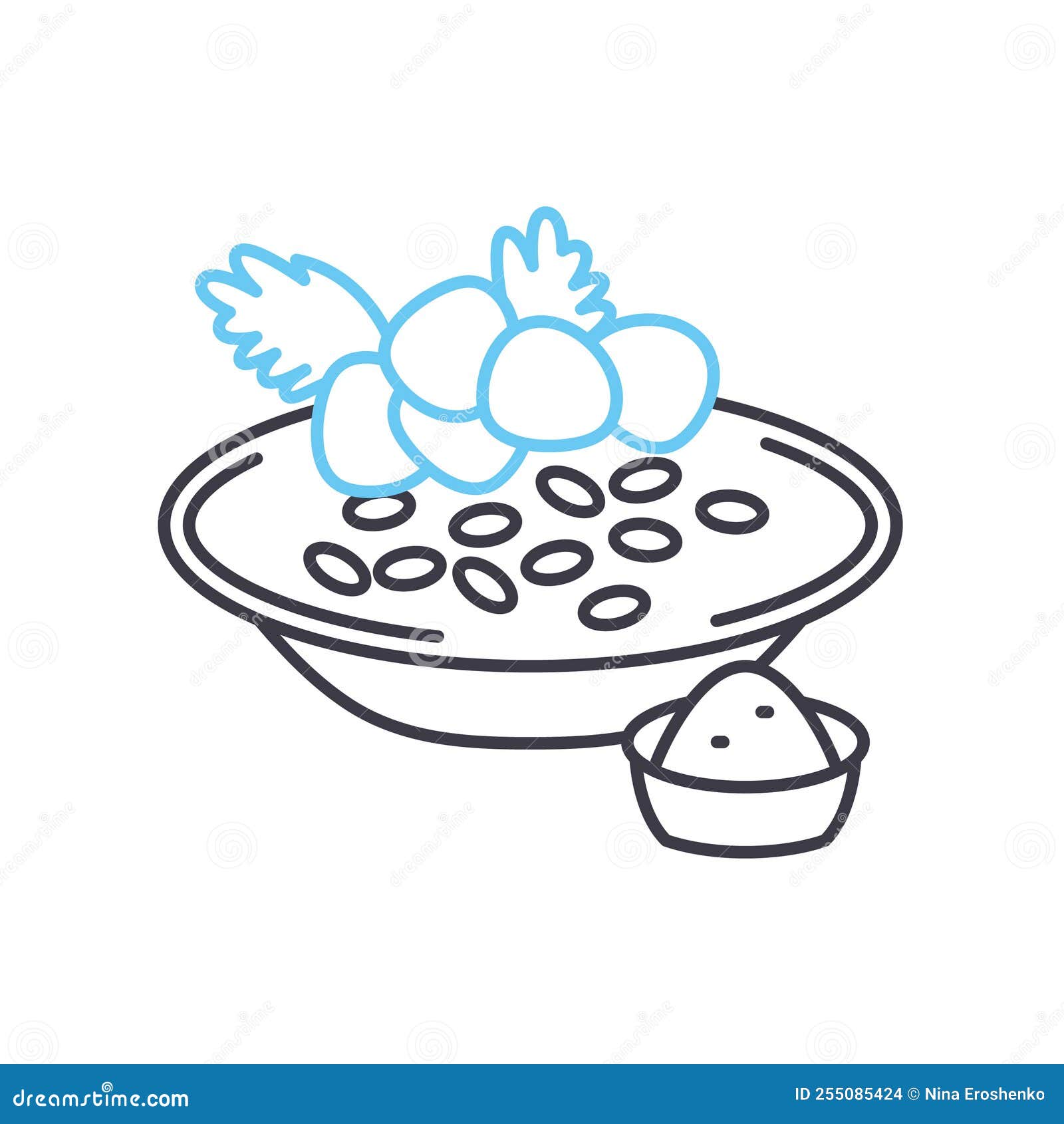 Curry Line Icon, Outline Symbol, Vector Illustration, Concept Sign ...