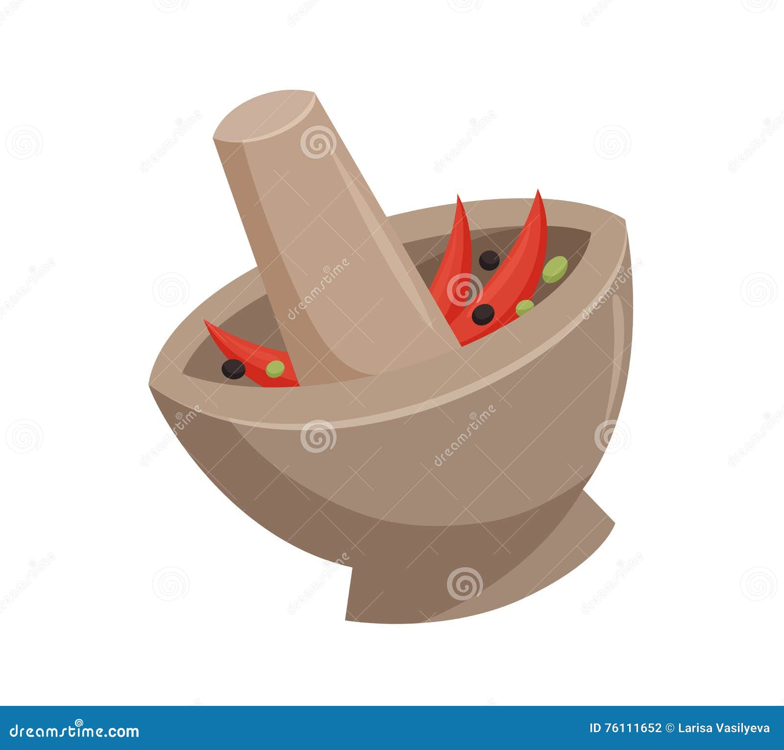Mortar And Pestel Icon Cartoon Vector | CartoonDealer.com #149024689
