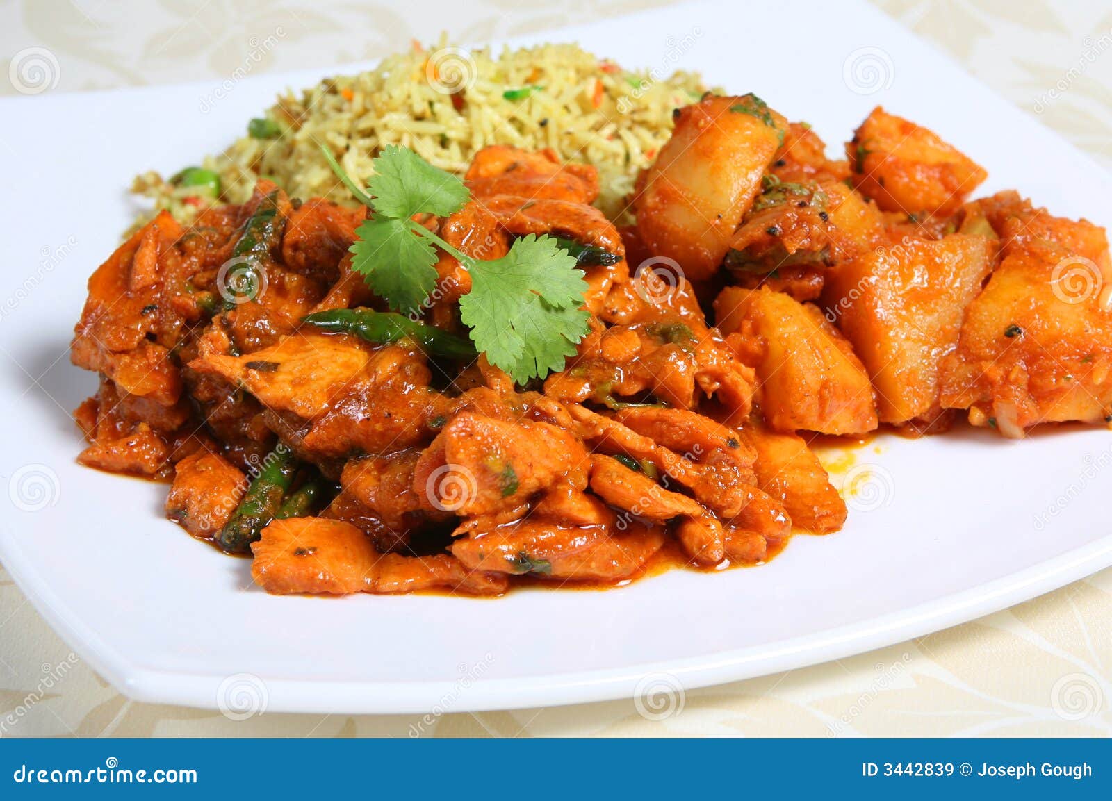 Curry Night stock image. Image of coriander, plate, food - 3442839