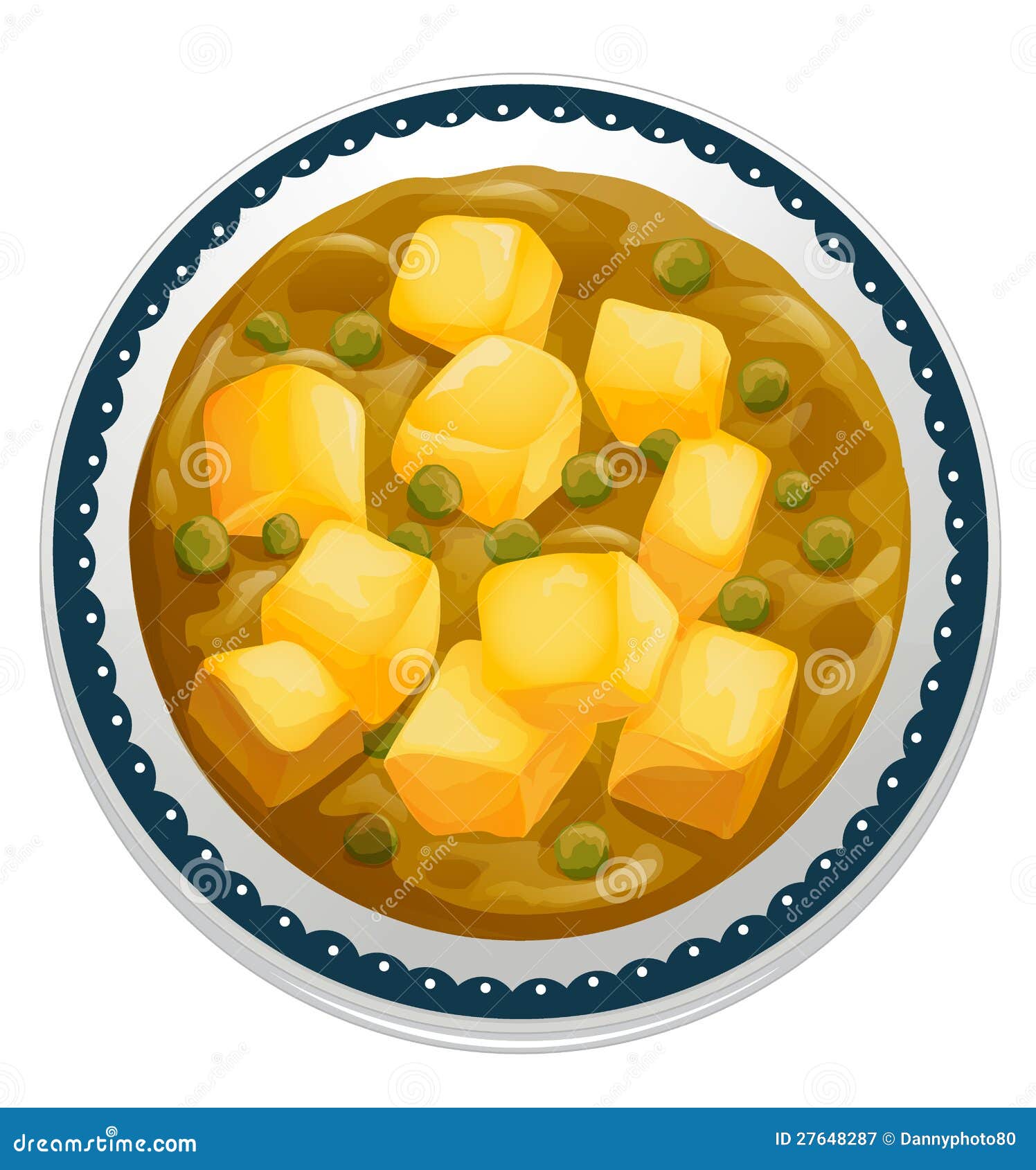 Curry paneer stock illustration. Illustration of delicious - 27648287