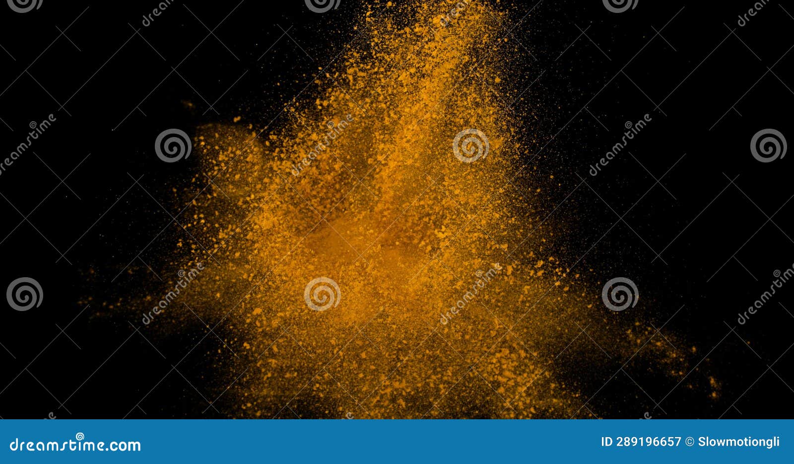 Curry Powder Falling Against Black Background Stock Image - Image of ...