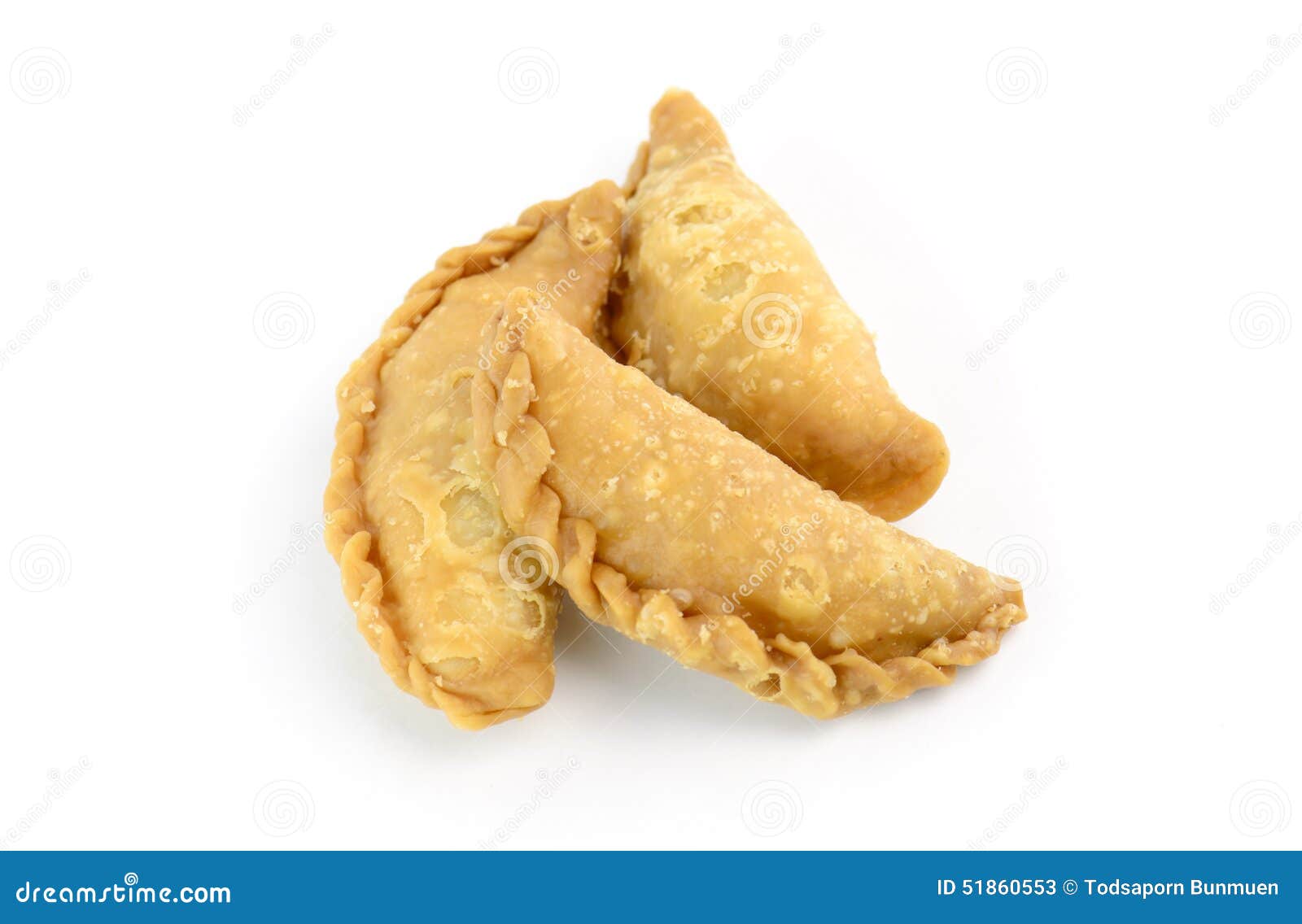 Curry Puff Pastry on White Background Stock Image - Image of food, puff ...