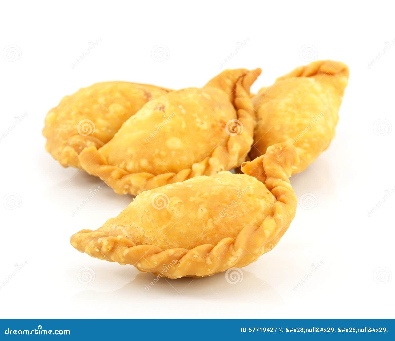 Curry Puff Pastry on White Background. Stock Image - Image of curry ...