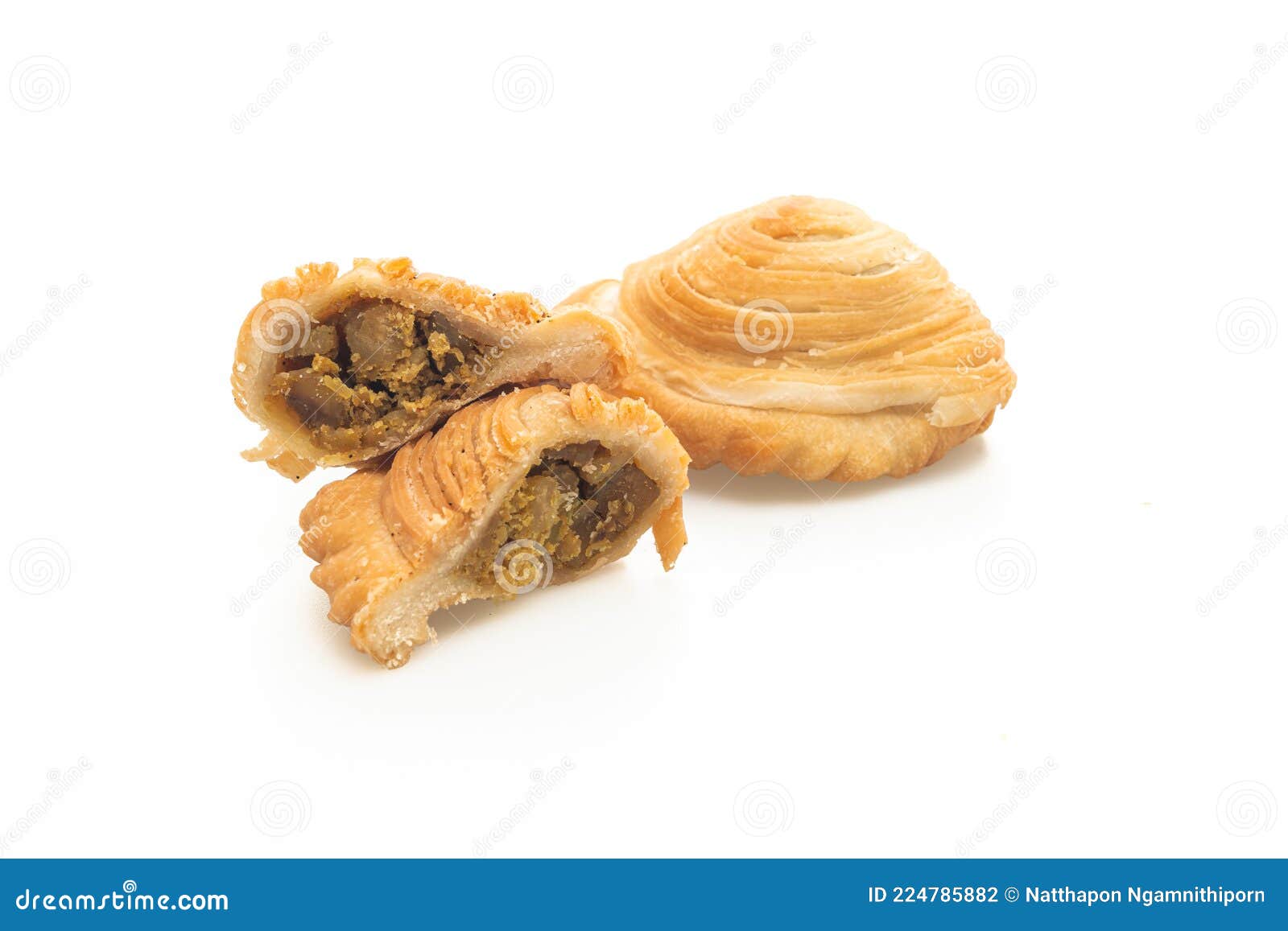 Curry Puff on White Background Stock Photo - Image of curry, culture ...