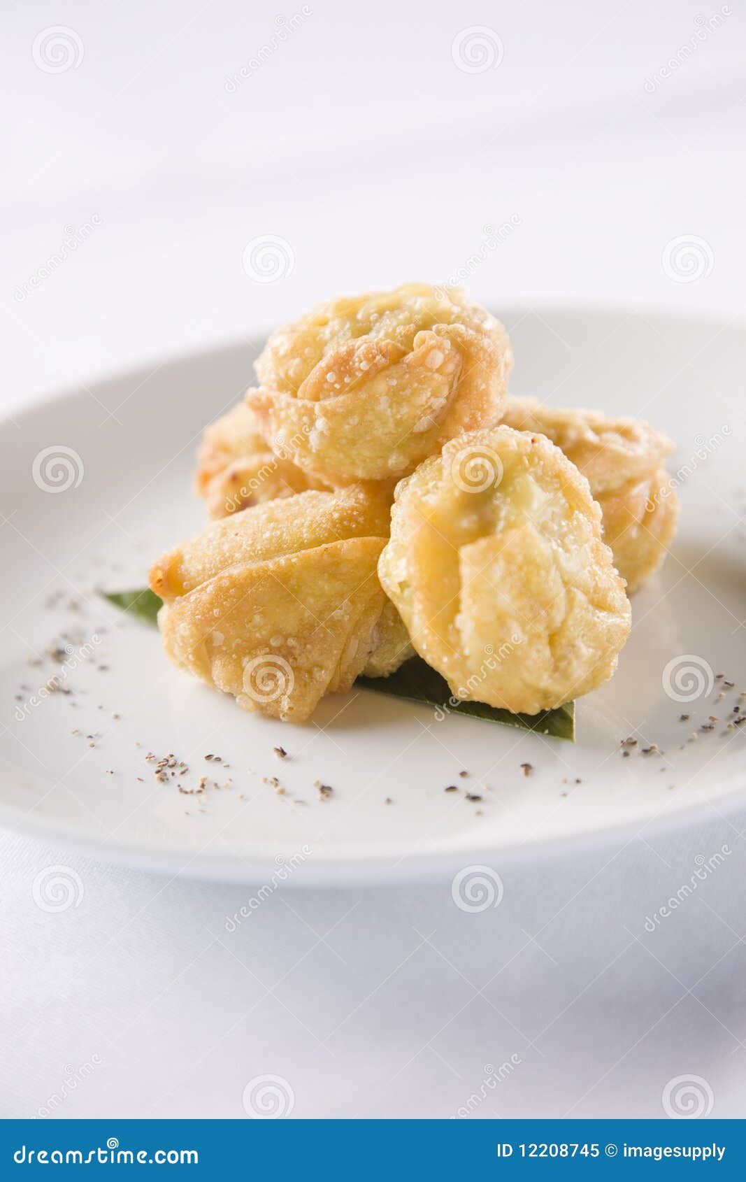 Curry Puffs on White Plate. Stock Image - Image of heap, traditional ...