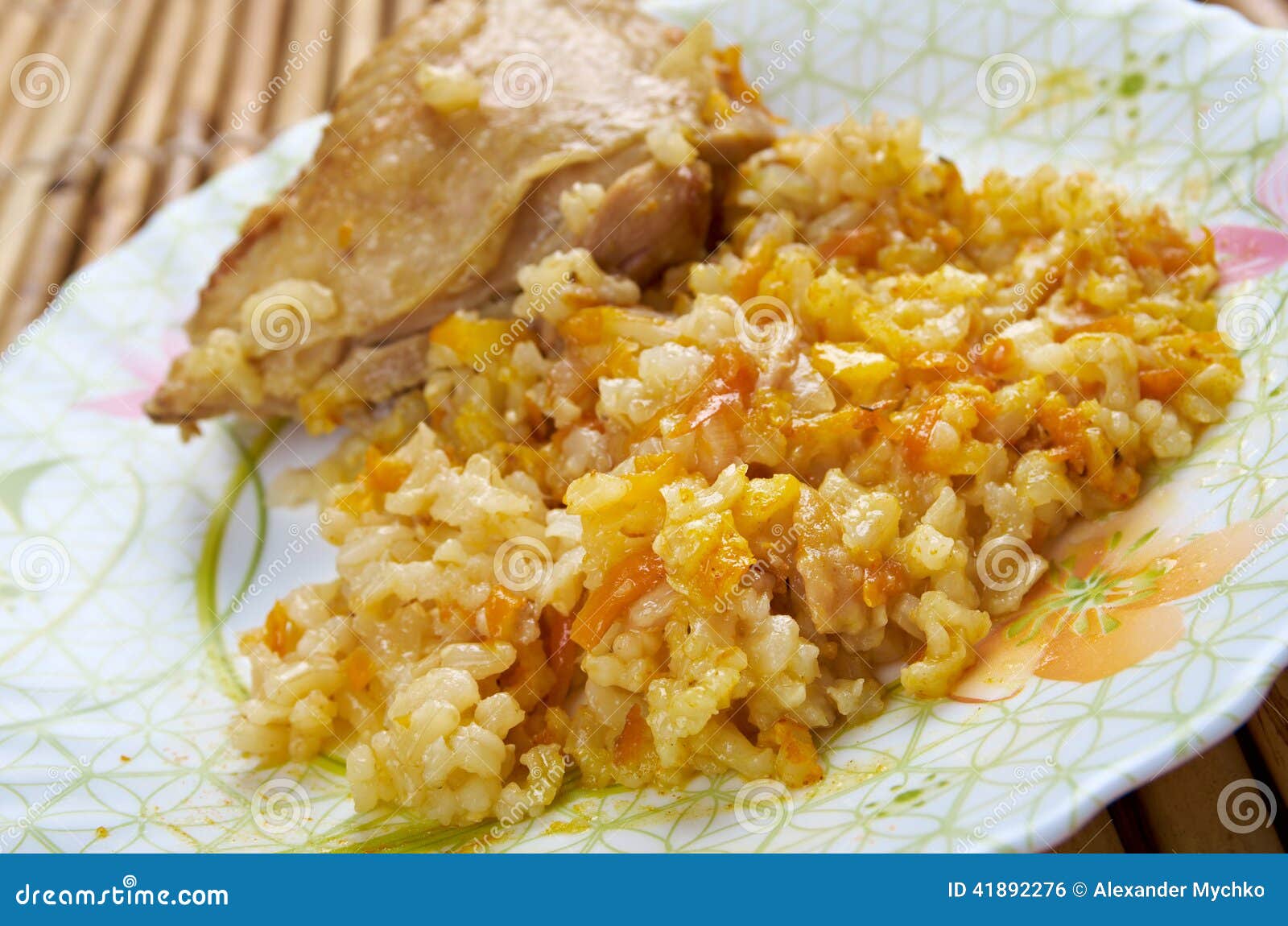 Curry rice with chicken stock photo. Image of danpauk - 41892276