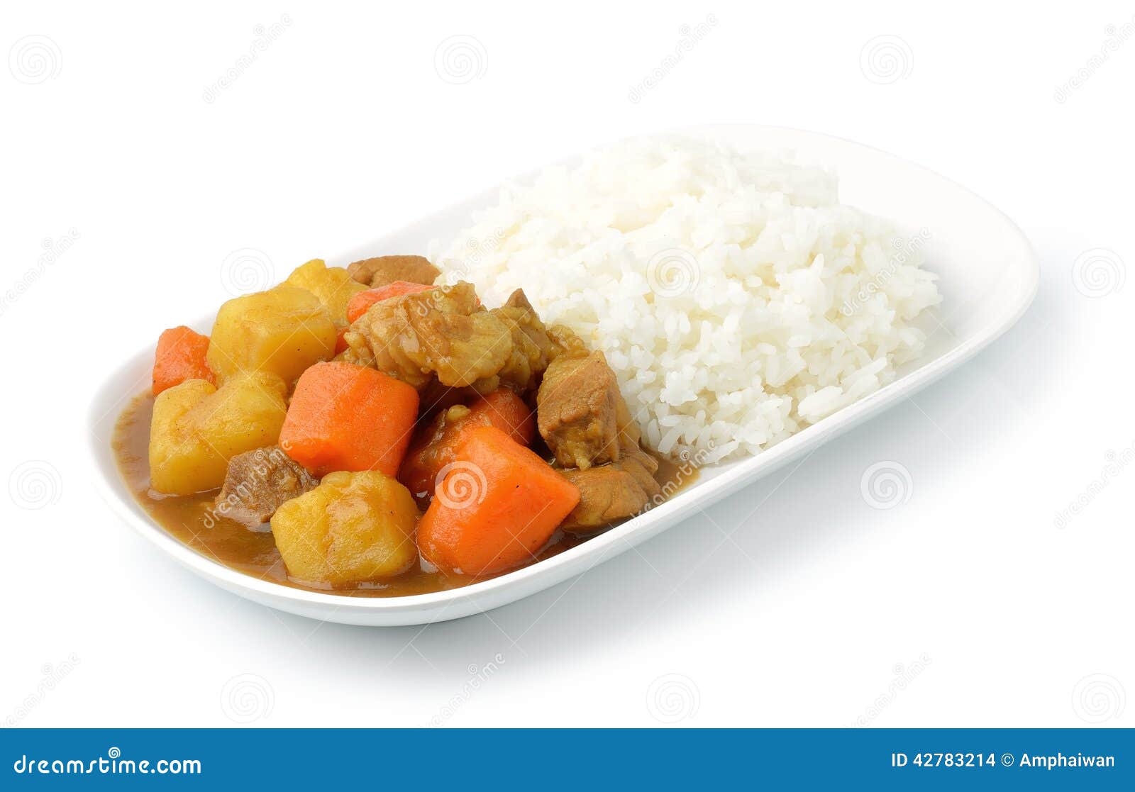 Curry and rice stock photo. Image of health, dinner, foodstuff - 42783214