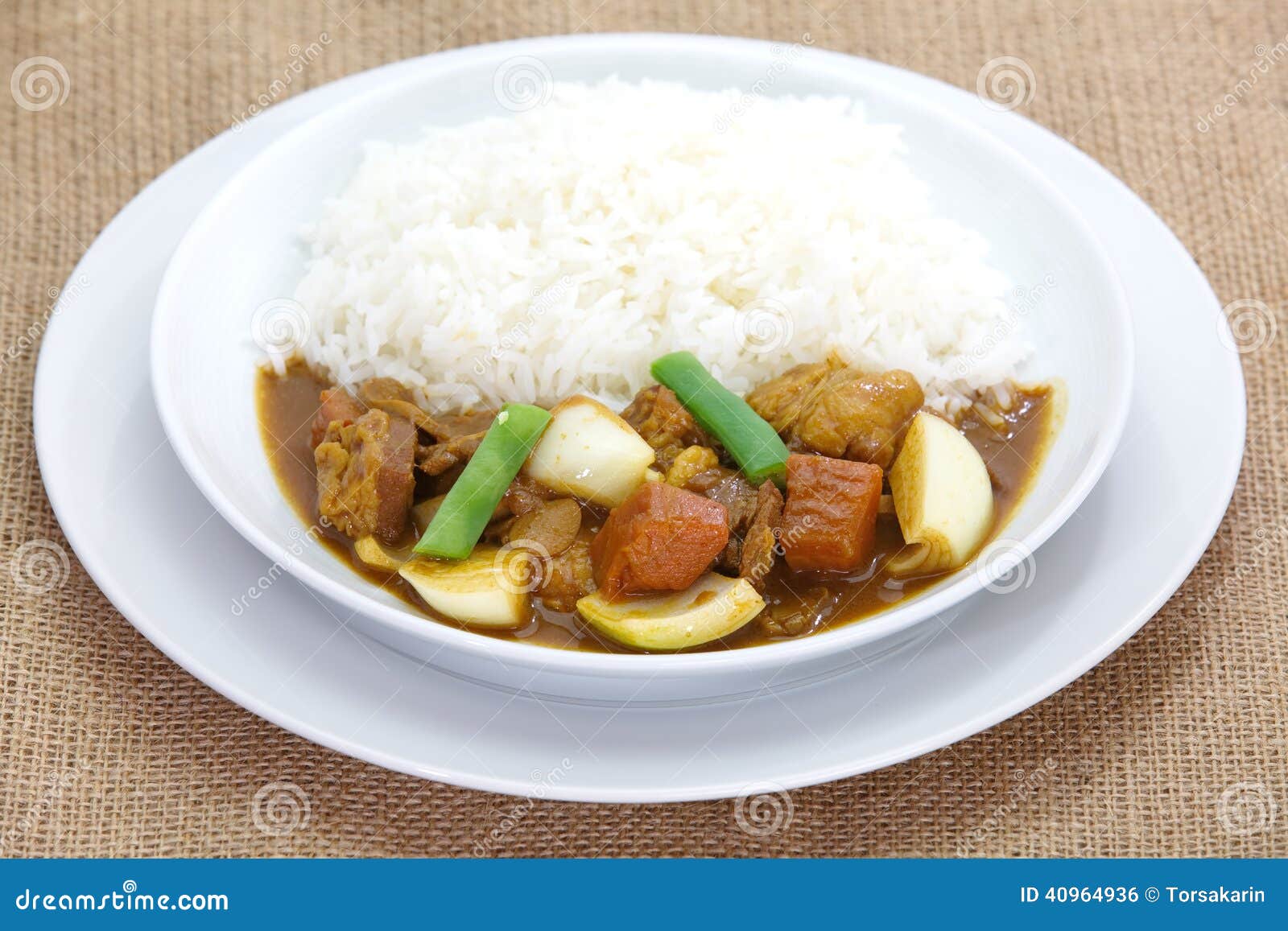 Curry and rice stock photo. Image of brown, meat, asia - 40964936