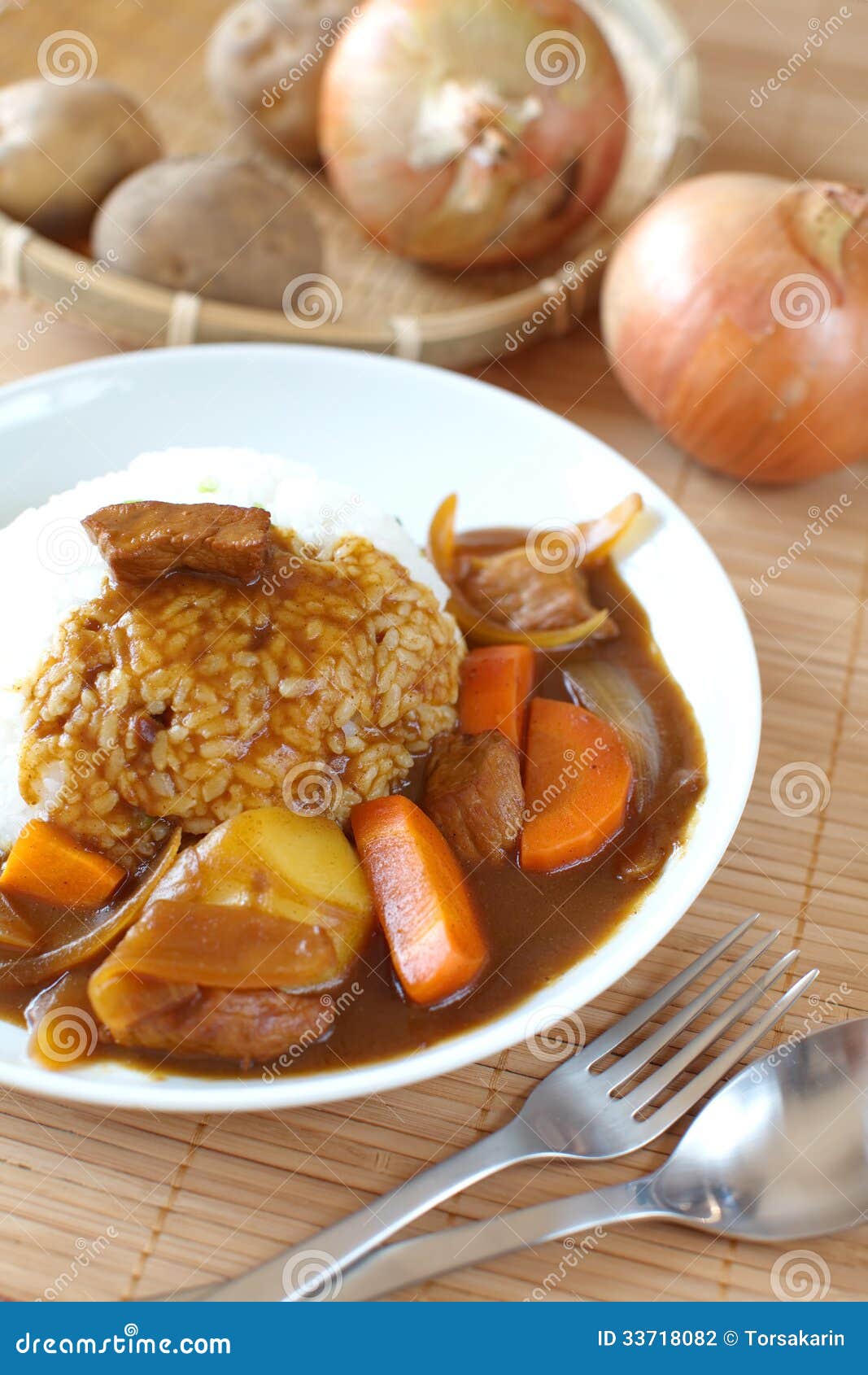 Curry rice , Japanese food stock photo. Image of healthy - 33718082