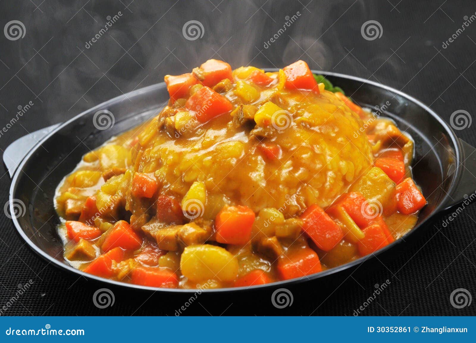 Curry Rice stock image. Image of asian, dish, chinese - 30352861