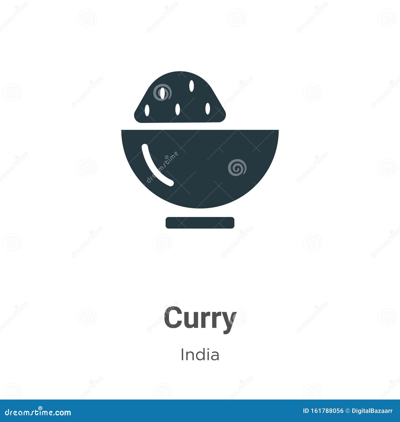 Curry Vector Icon on White Background. Flat Vector Curry Icon Symbol ...
