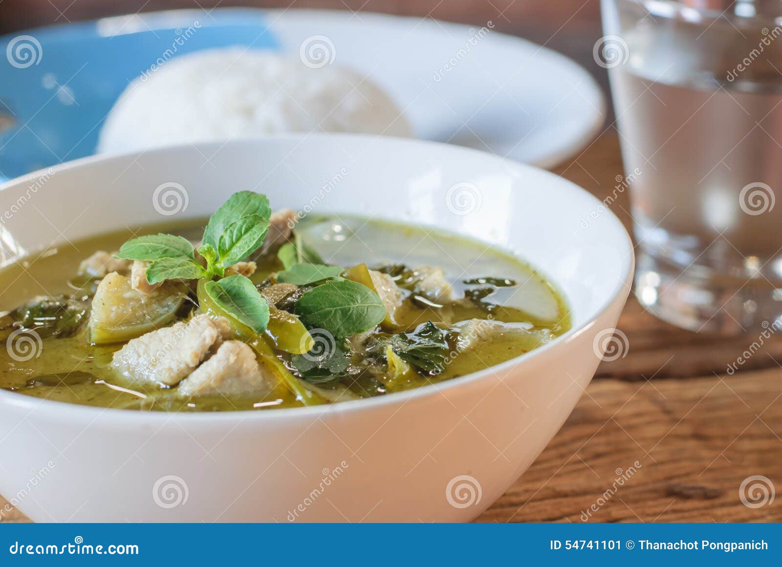 Curry verde del cerdo imagen de archivo. Imagen de tailandia - 54741101