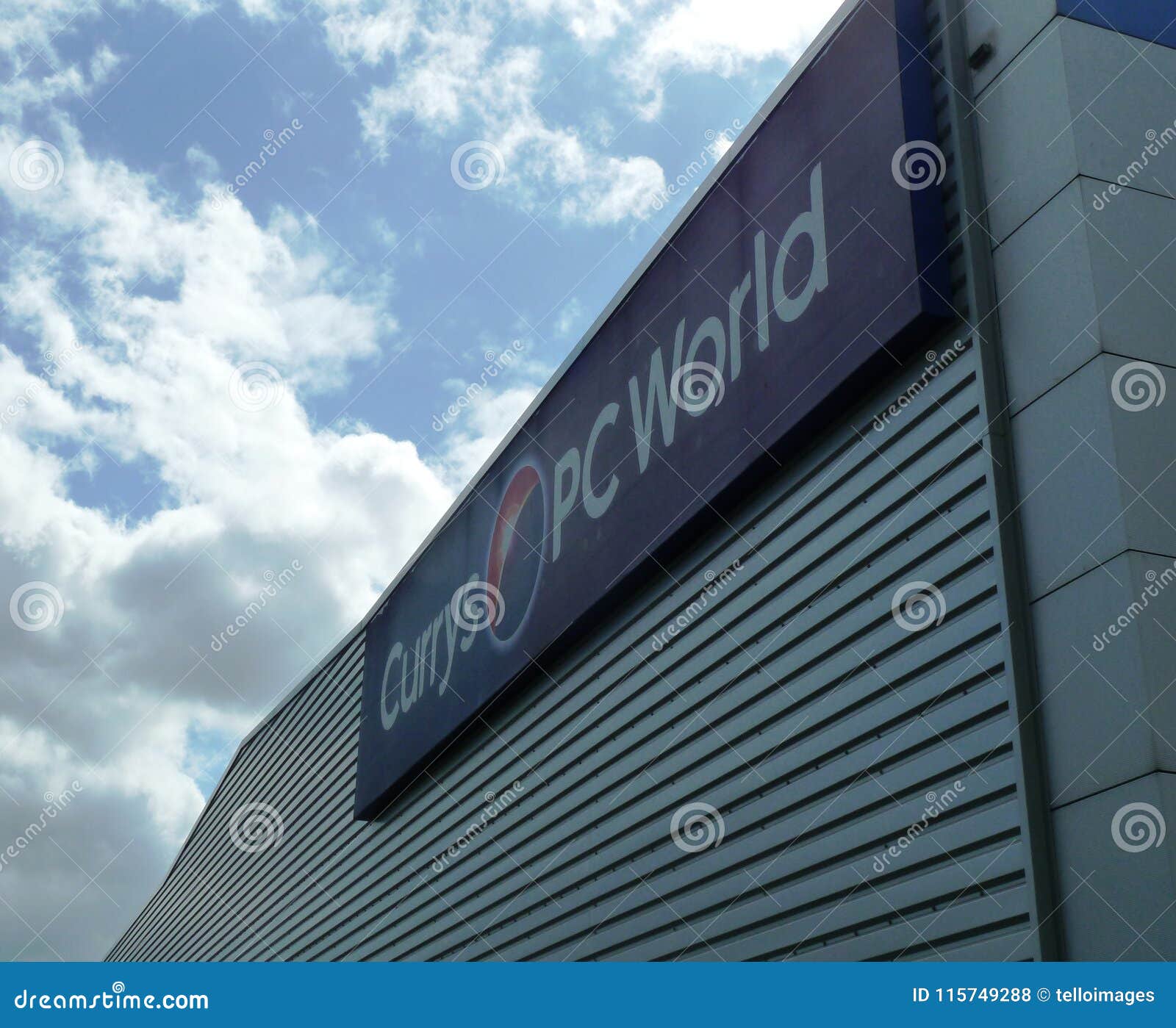 Currys PC World sign logo editorial stock photo. Image of business ...