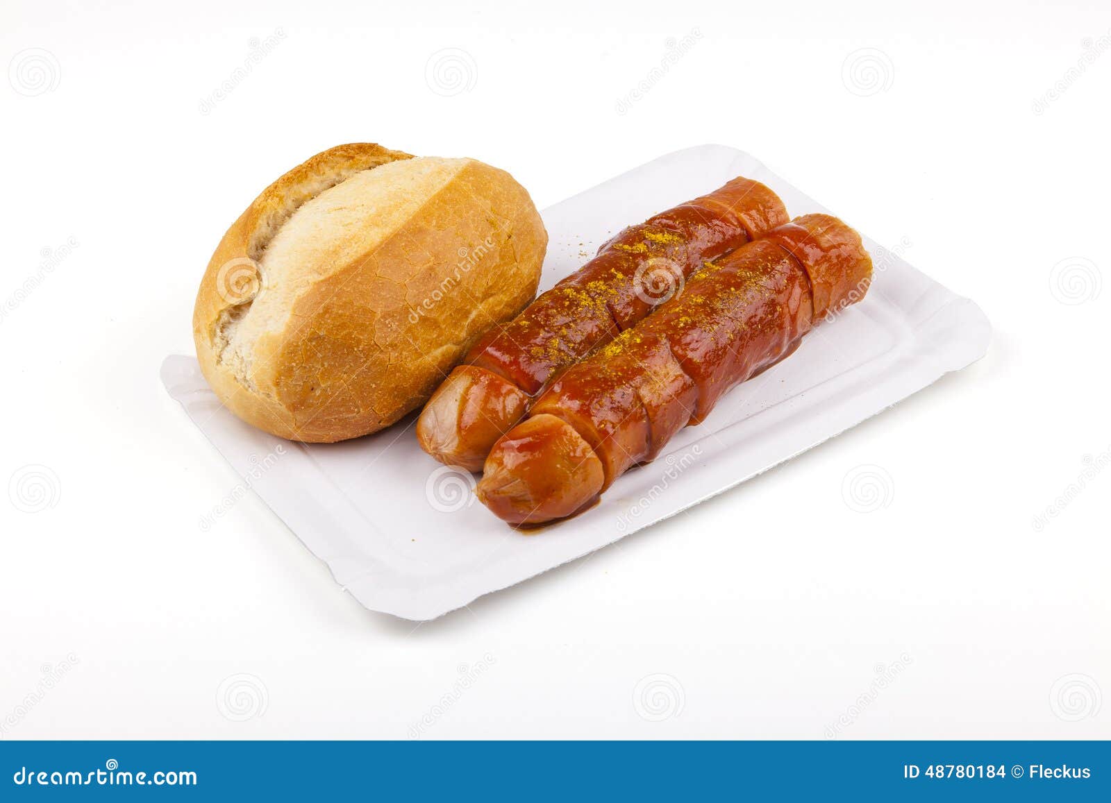 Currywurst - Duitse worst stock foto. Image of worsten - 48780184