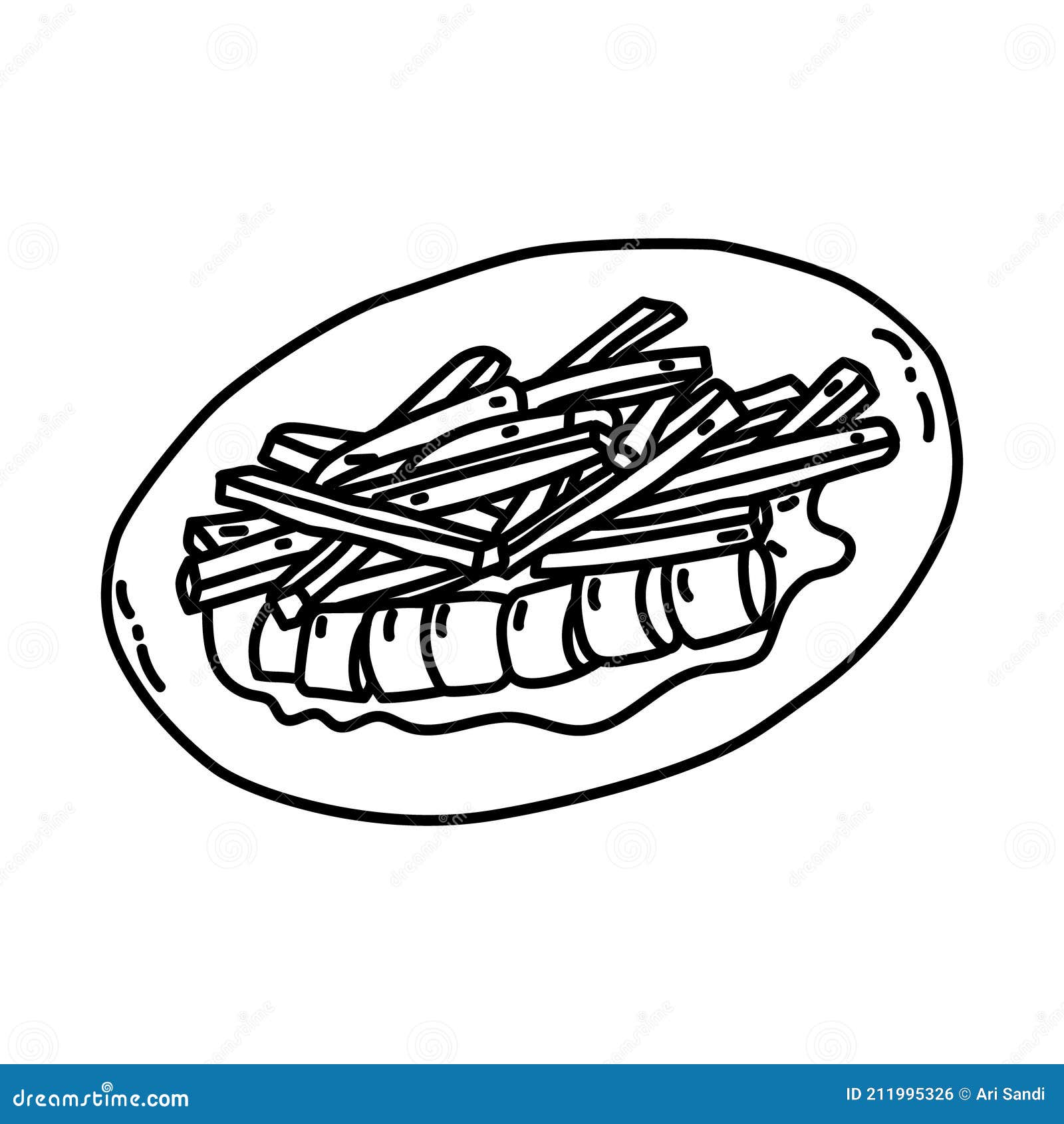 Currywurst Icon. Doodle Hand Drawn or Outline Icon Style Stock Vector ...
