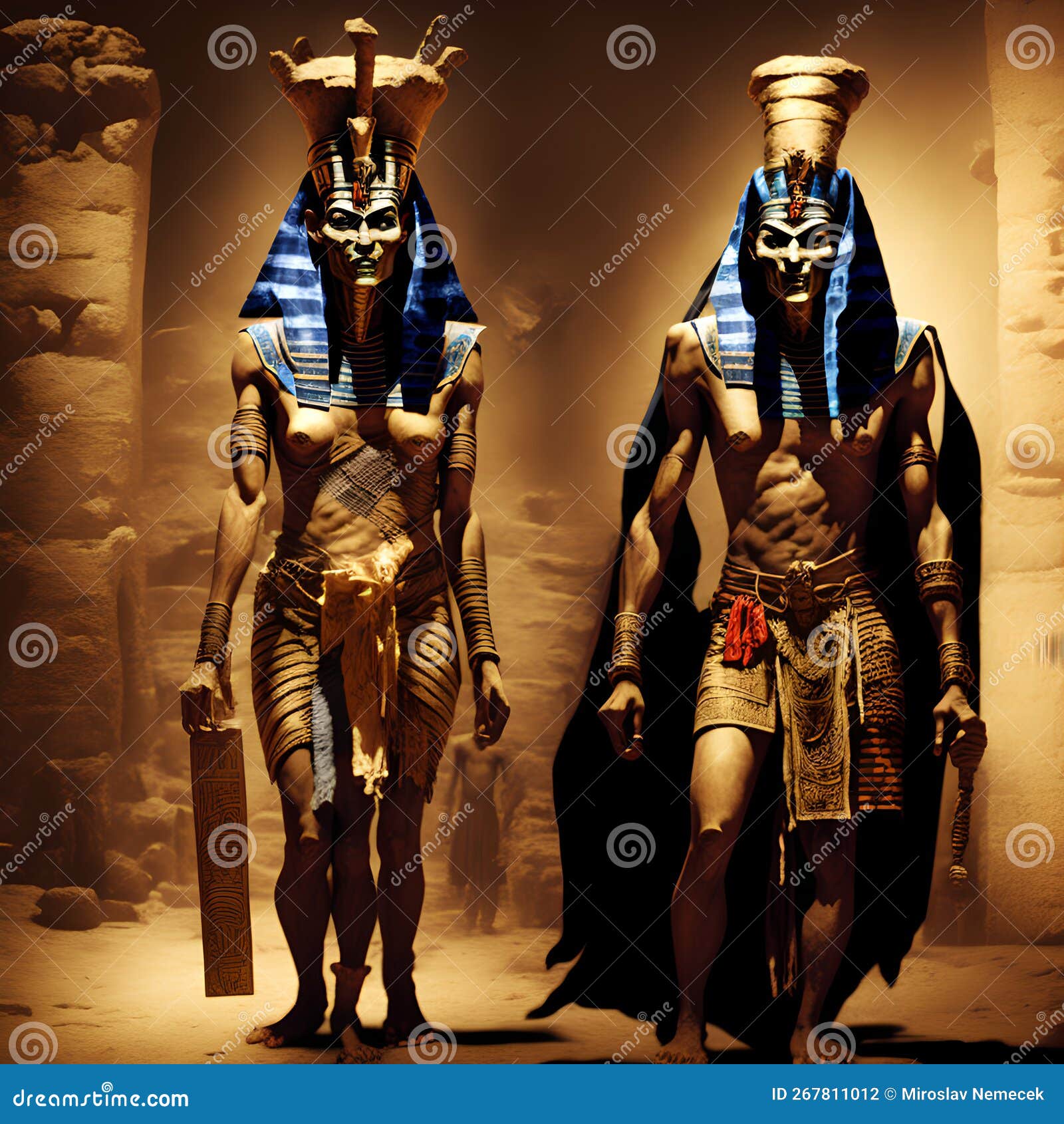 Curse of Pharaoh, Generative AI Illustration Stock Illustration ...