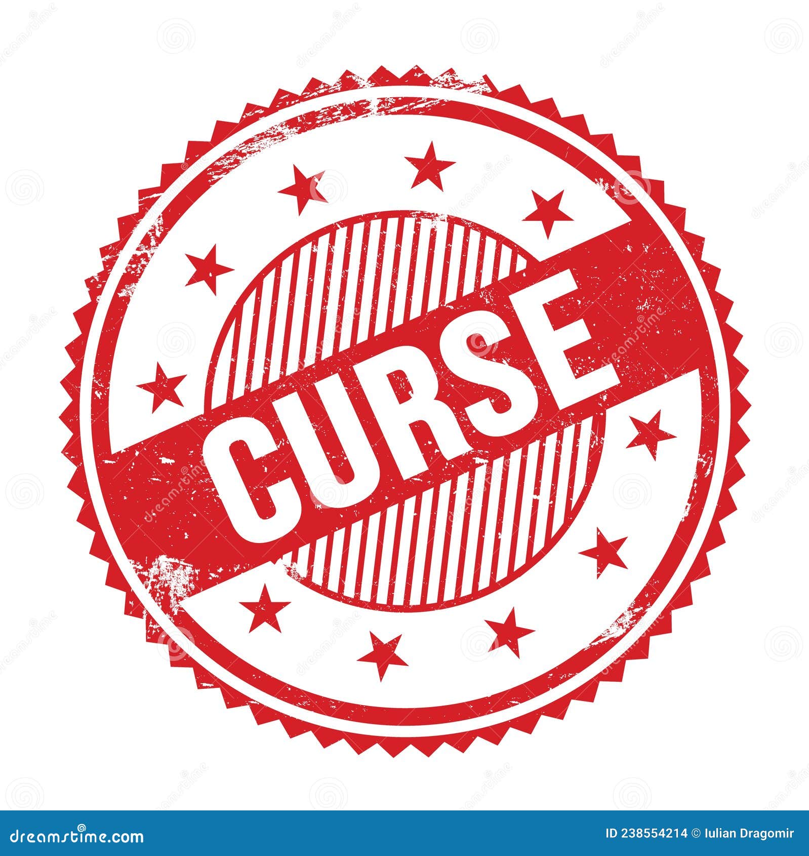 CURSE Text Written on Red Grungy Round Stamp Stock Illustration ...