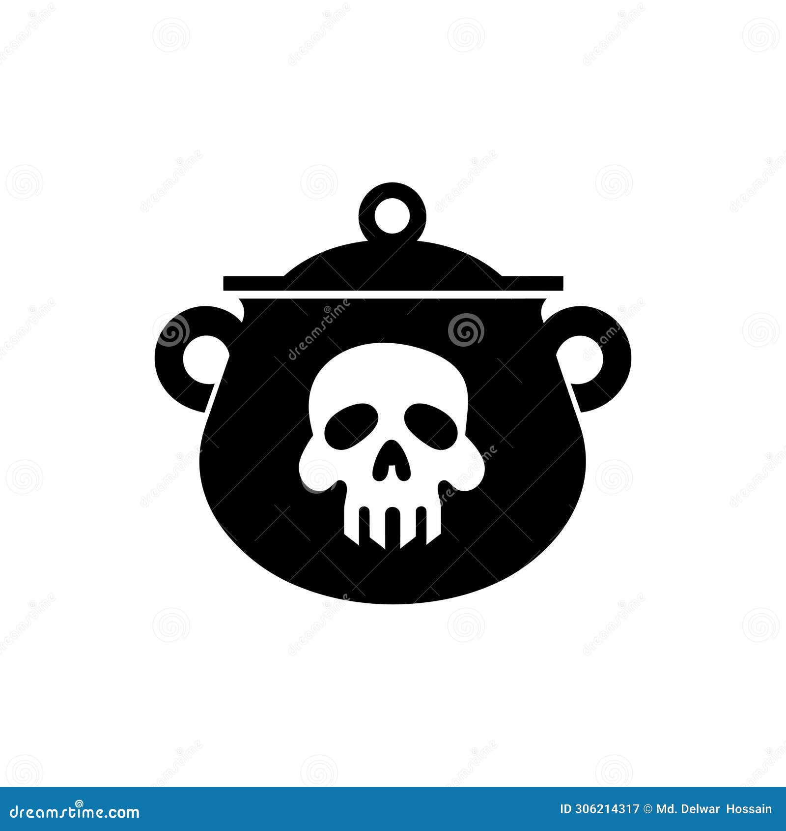 Cursed cauldron icon stock vector. Illustration of sign - 306214317