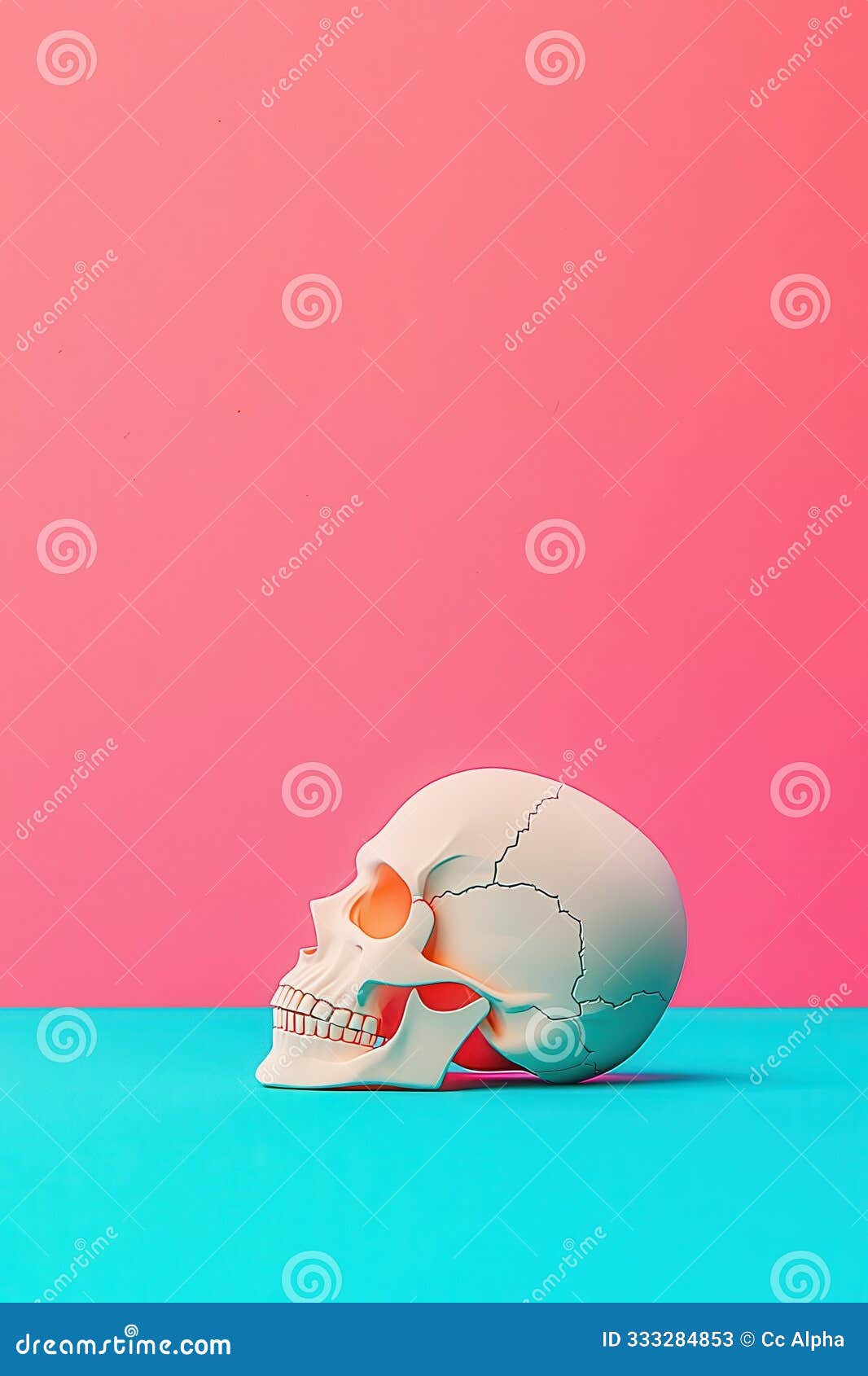 Cursed Object Flat Design Side View Halloween Theme 3D Render ...