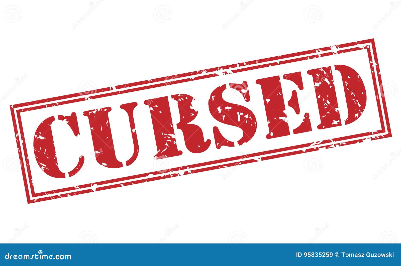 Cursed Rubber Stamp Vector Illustration | CartoonDealer.com #83646466