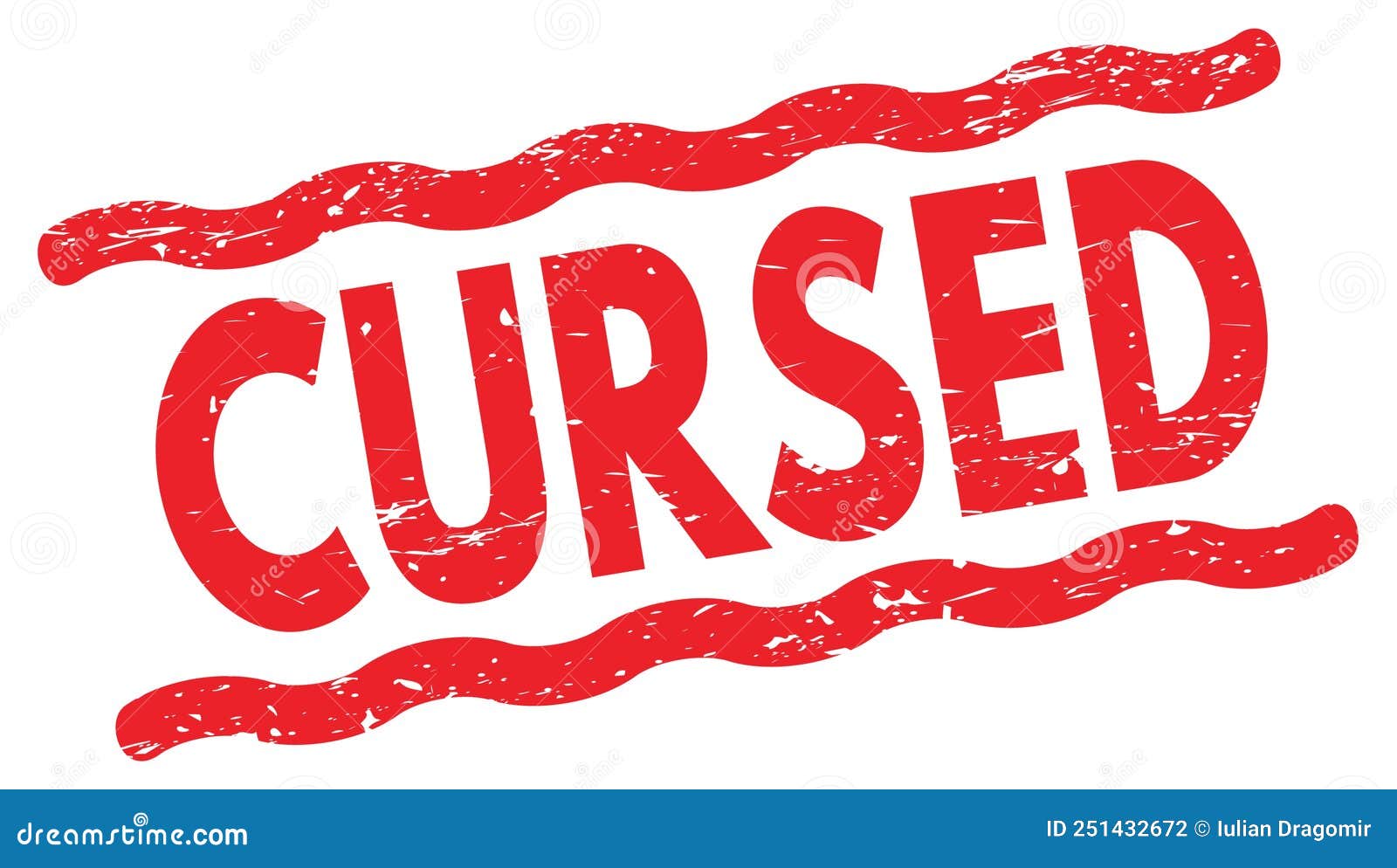 CURSED Text on Red Lines Stamp Sign Stock Illustration - Illustration ...