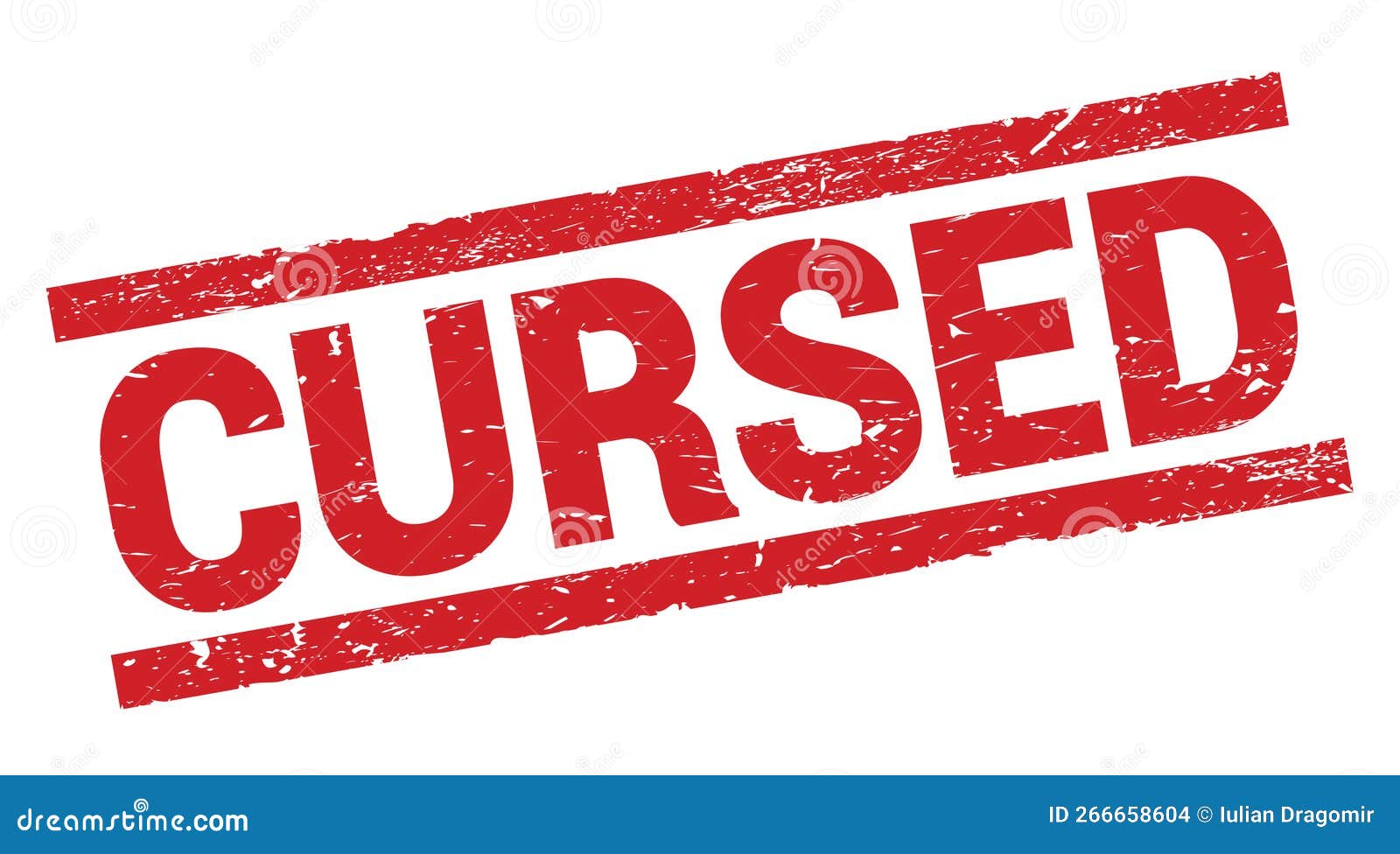 CURSED Text on Red Rectangle Stamp Sign Stock Illustration ...