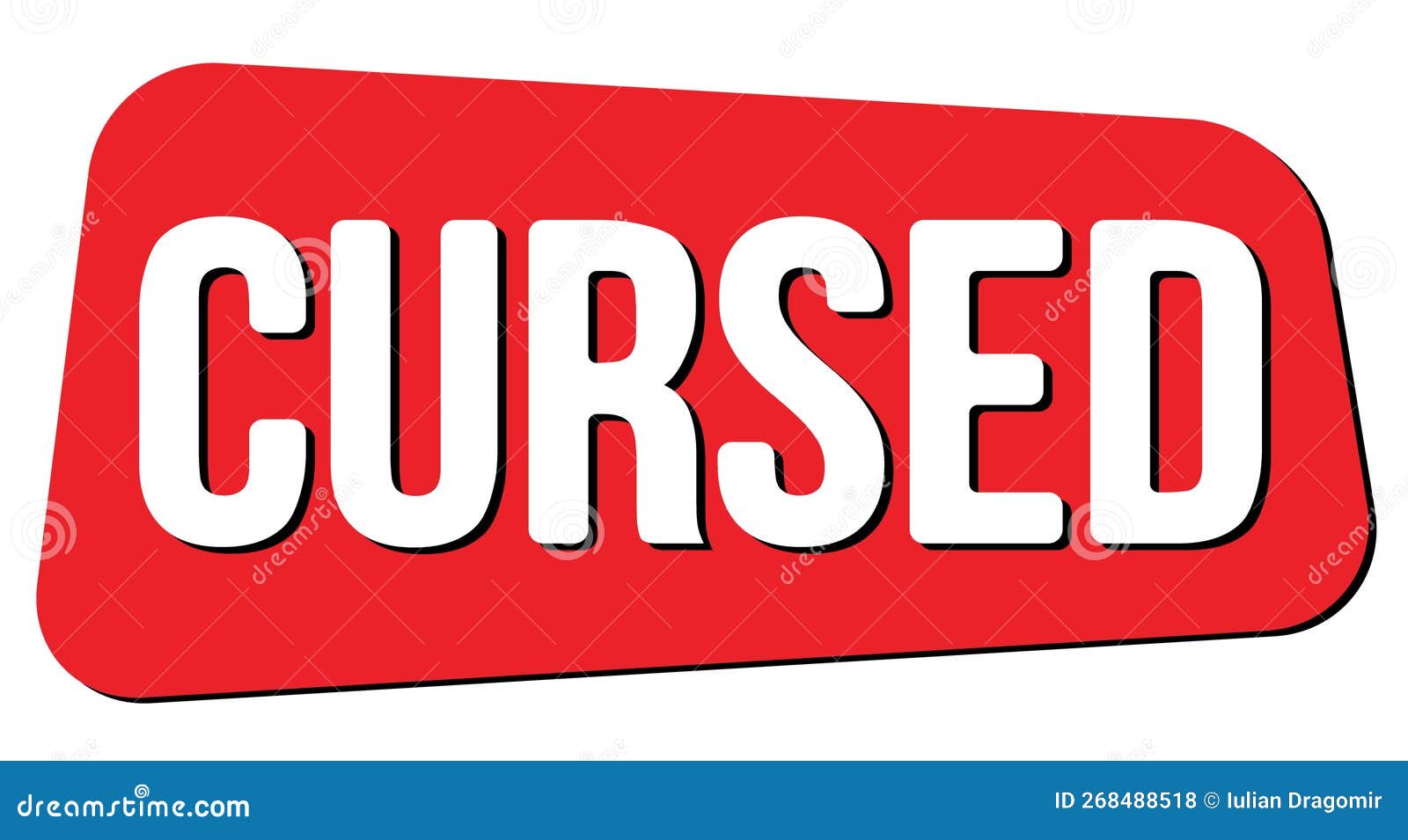 CURSED Text Written On Green Round Stamp Sign Royalty-Free Stock ...