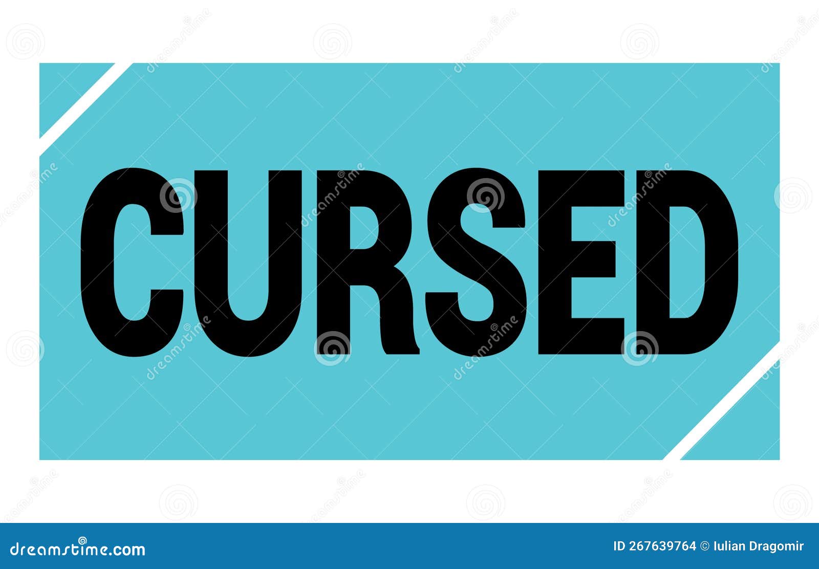 CURSED Text Written on Blue-black Stamp Sign Stock Illustration ...