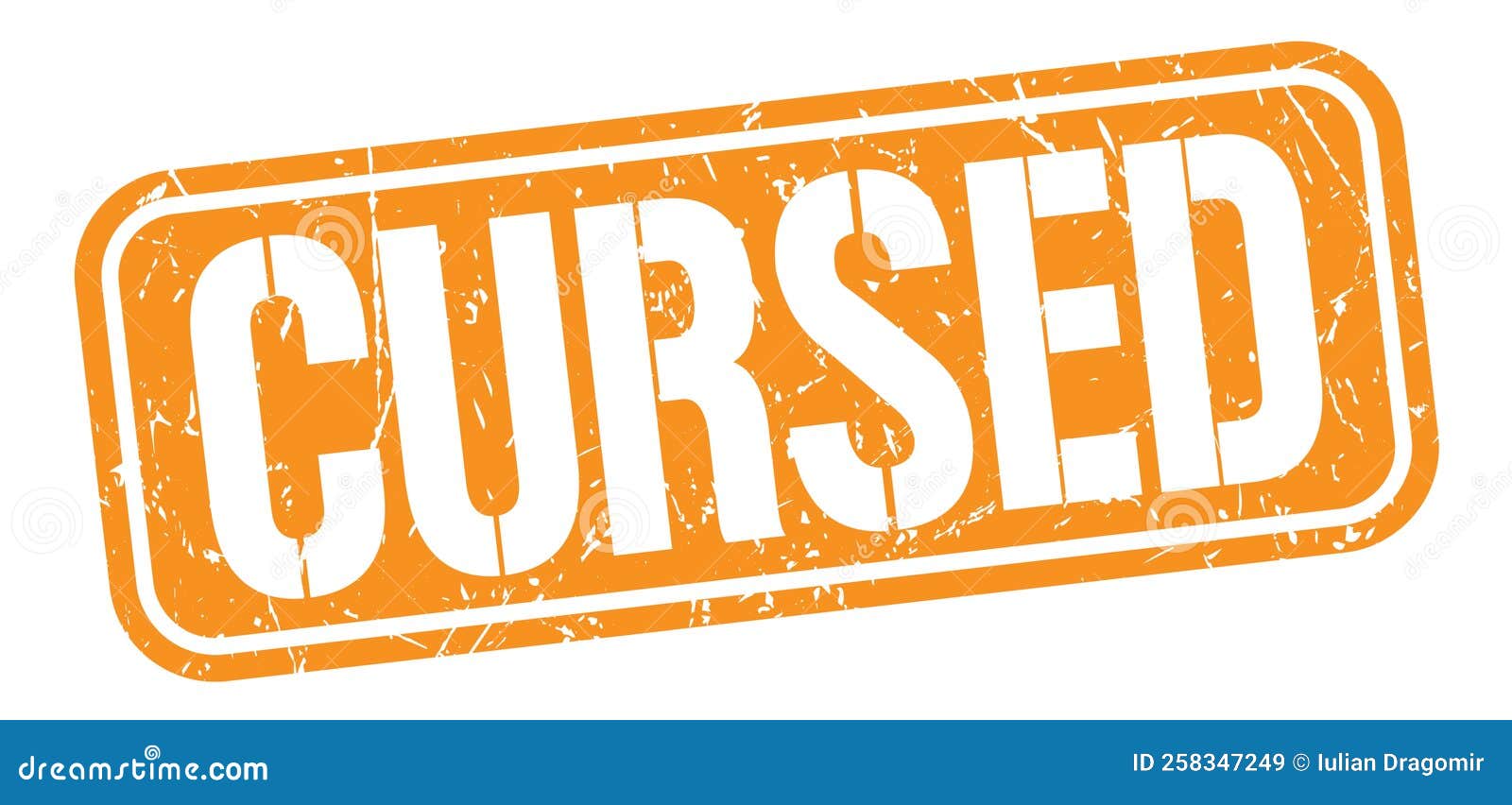 CURSED Text Written On Orange Stamp Sign Royalty-Free Stock Photography ...