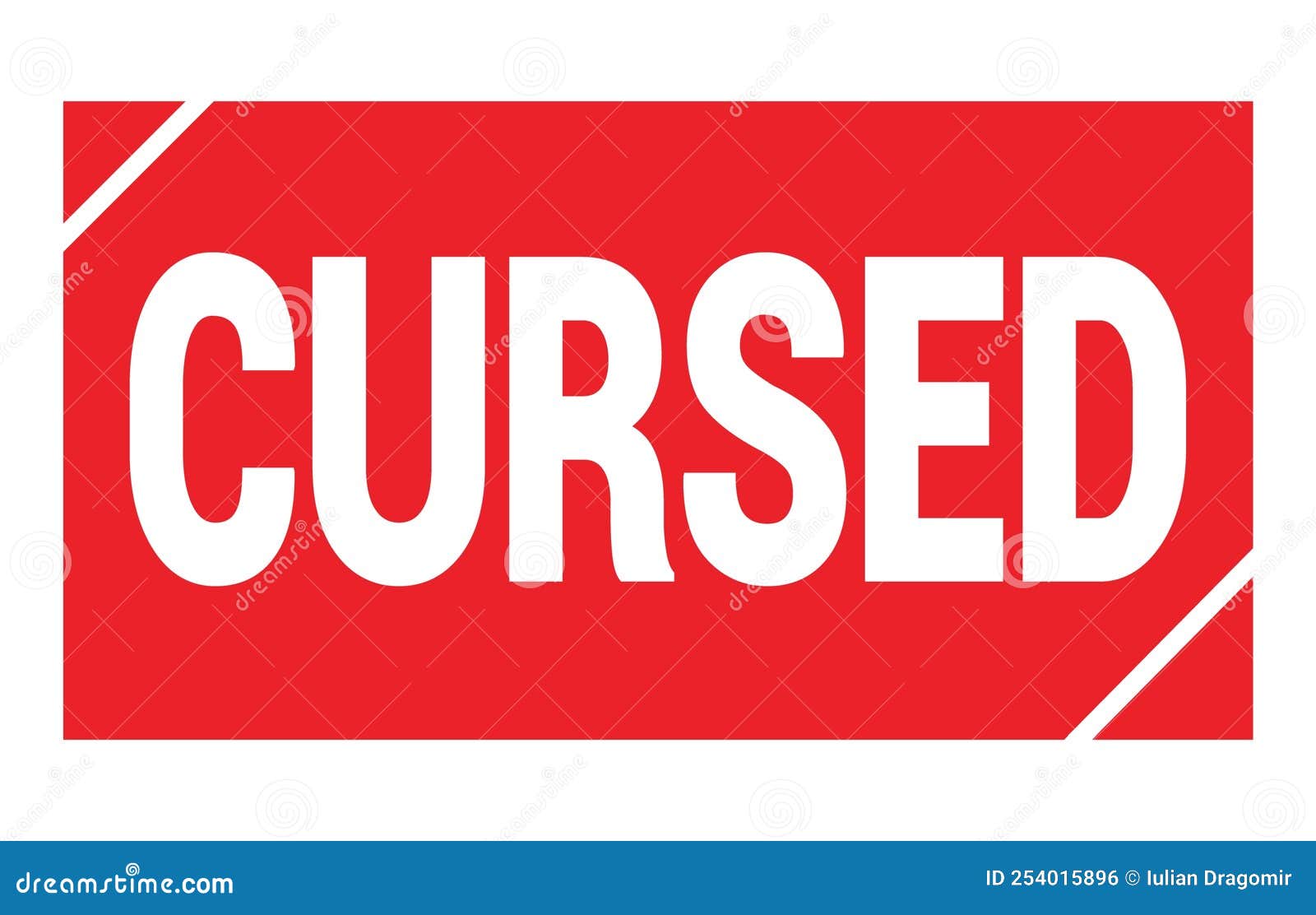 CURSED Text Written on Red Stamp Sign Stock Illustration - Illustration ...