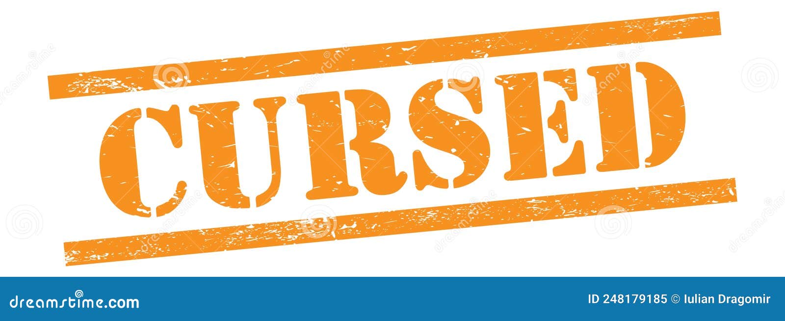 CURSED, Word on Orange Stamp Sign Stock Illustration - Illustration of ...