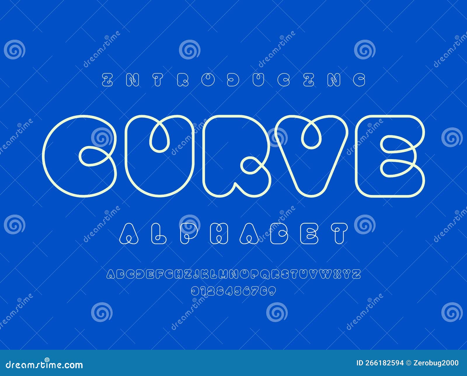 Cursive font stock vector. Illustration of text, handwriting - 266182594