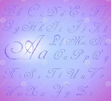 Cursive Letters Set stock vector. Illustration of elegant - 64027525