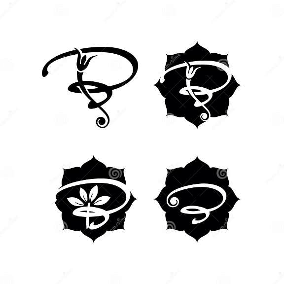 Cursive Monogram Letter B stock vector. Illustration of corporate ...