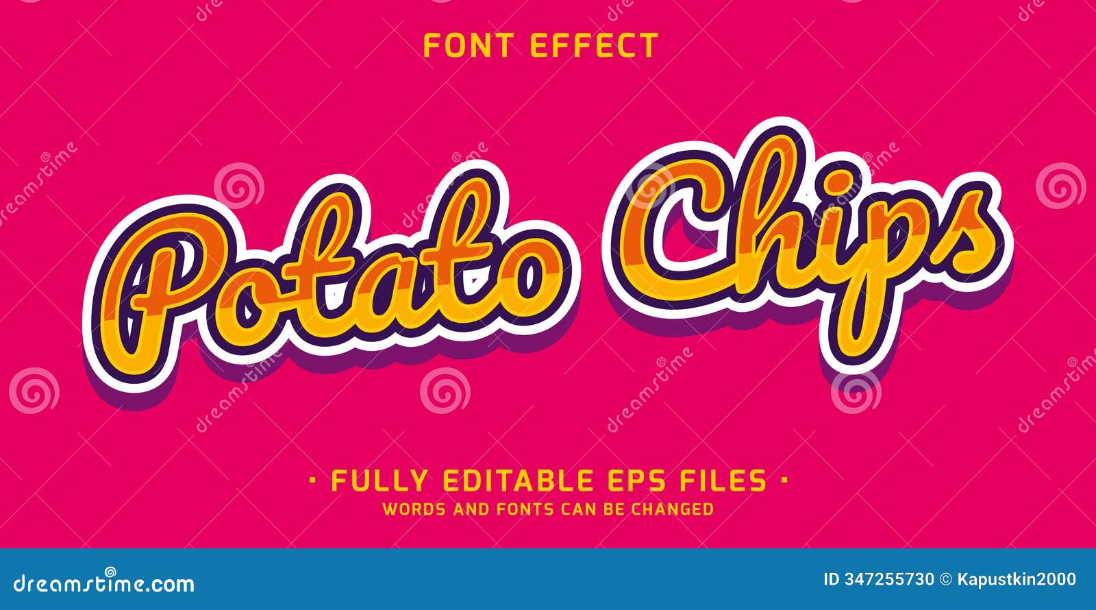 Cursive Style Text Effect in Vibrant Color Stock Illustration ...